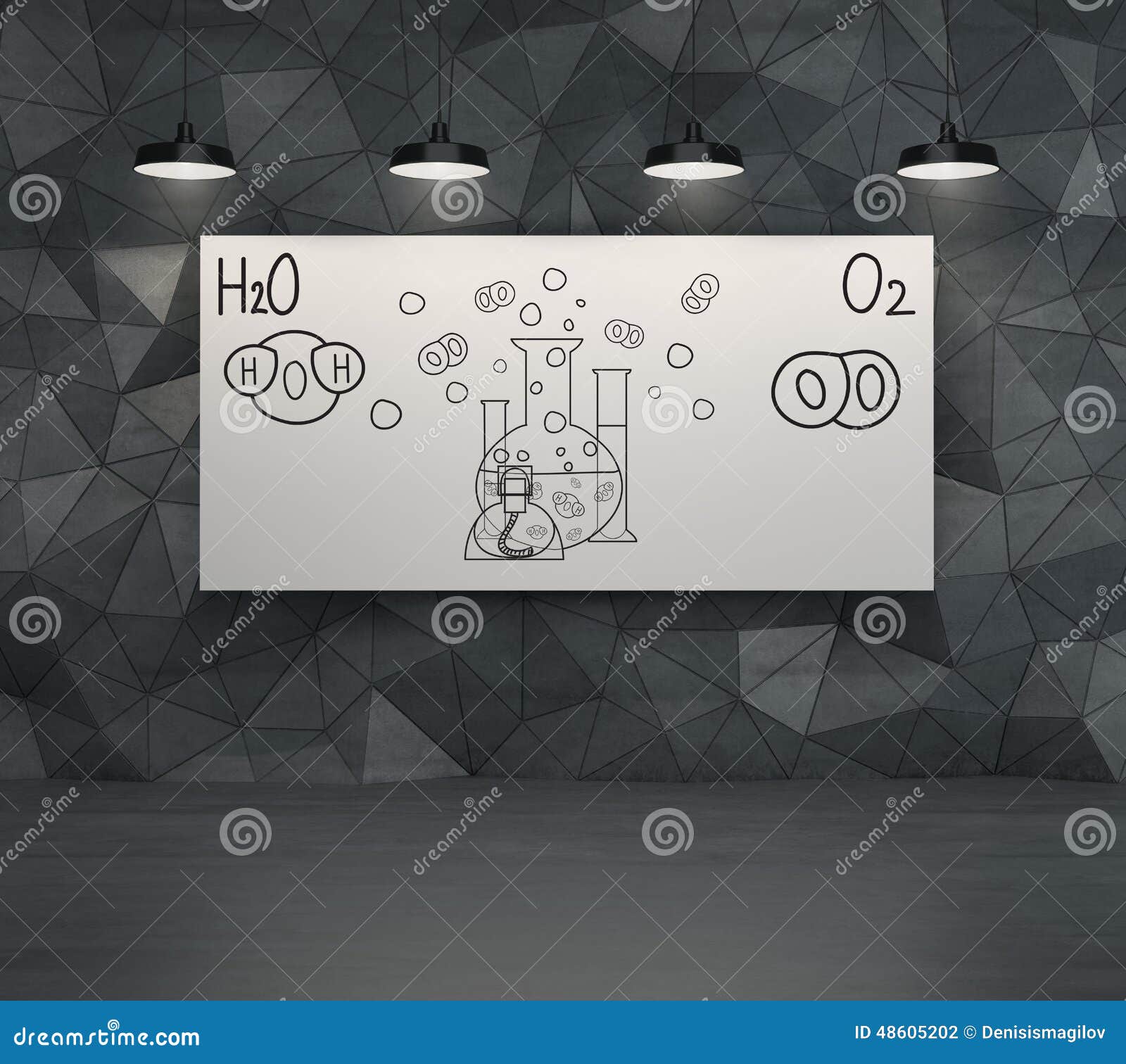 Chemical Elements H2O and O2 Stock Illustration - Illustration of ...