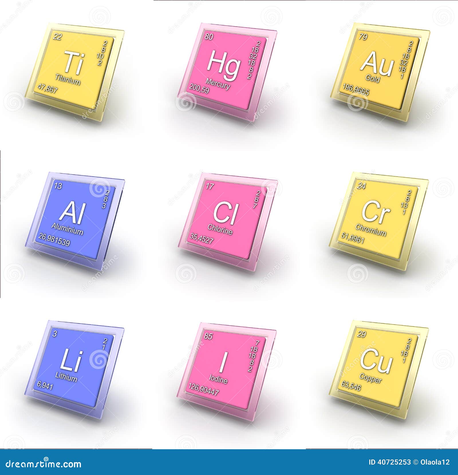 Chemical elements stock illustration. Illustration of blue - 40725253