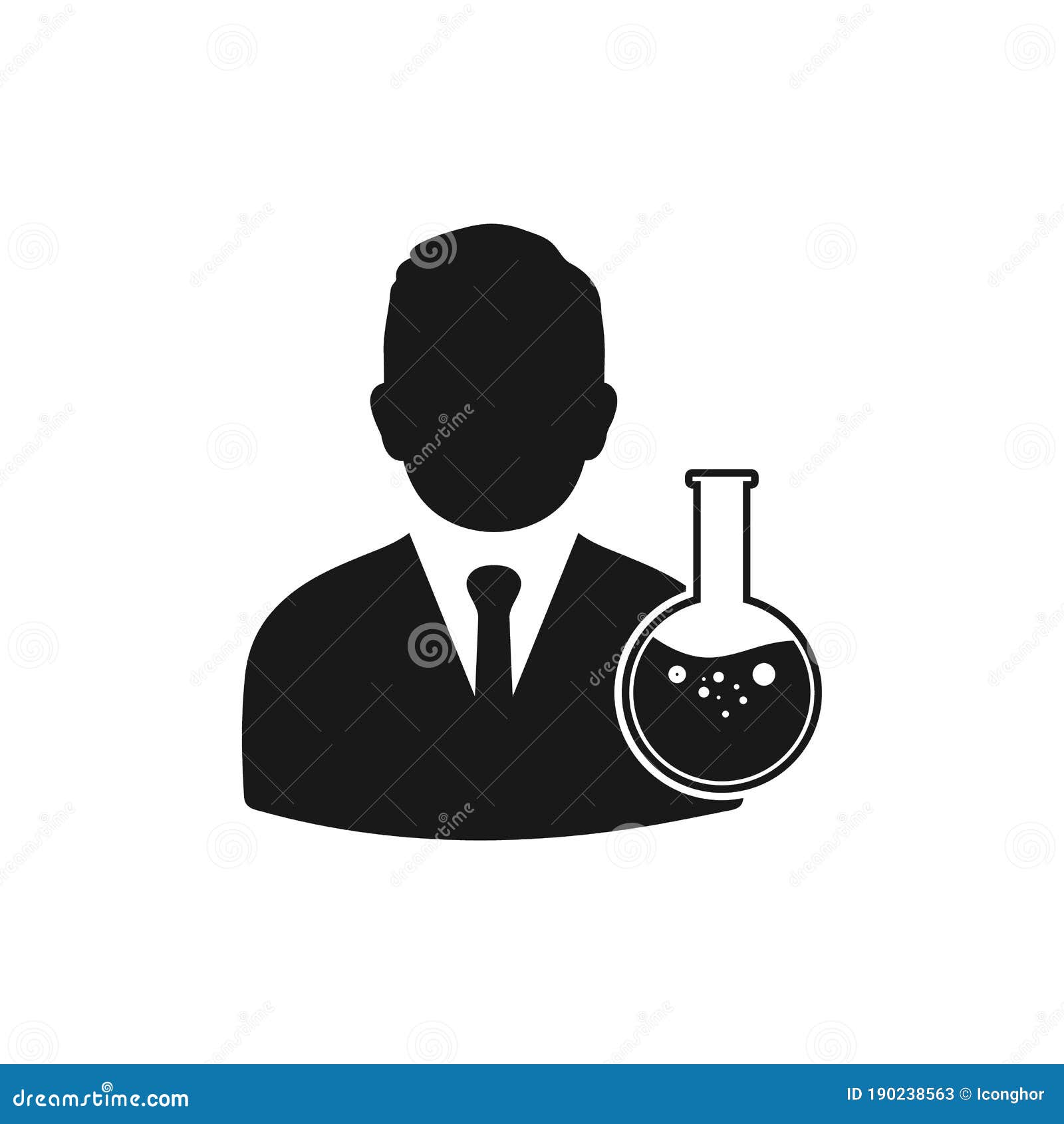 Chemical Engineer Icon. stock vector. Illustration of vector - 190238563