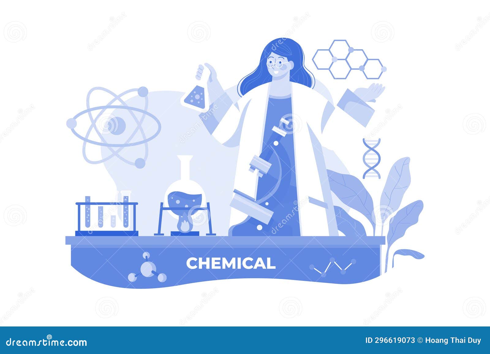 Chemical Engineer Illustration Concept on a White Background Stock ...