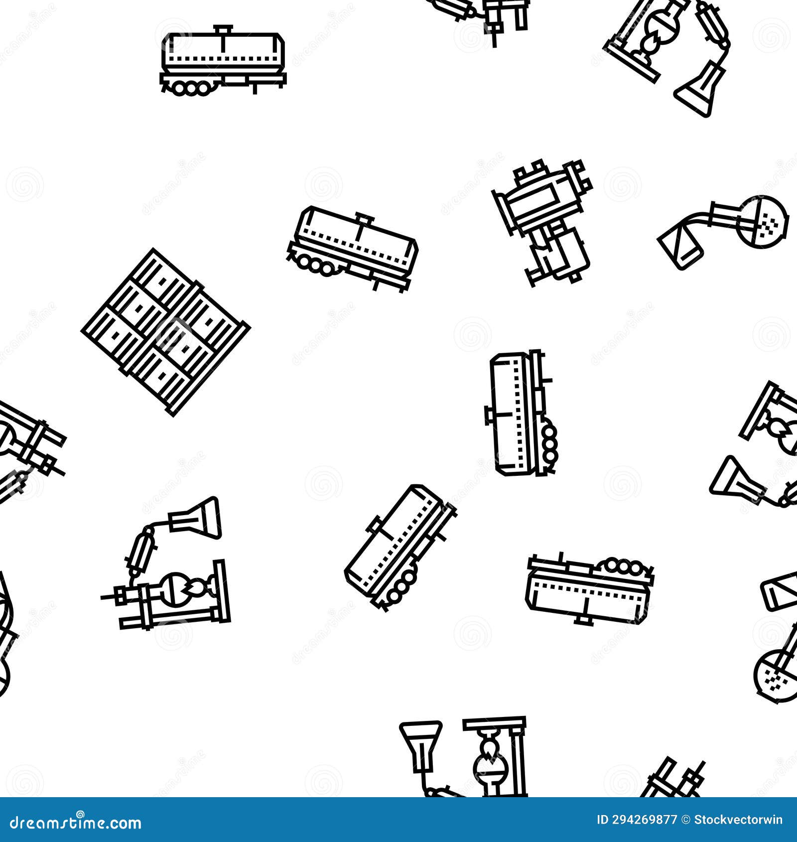 Chemical Engineer Research Vector Seamless Pattern Stock Vector ...