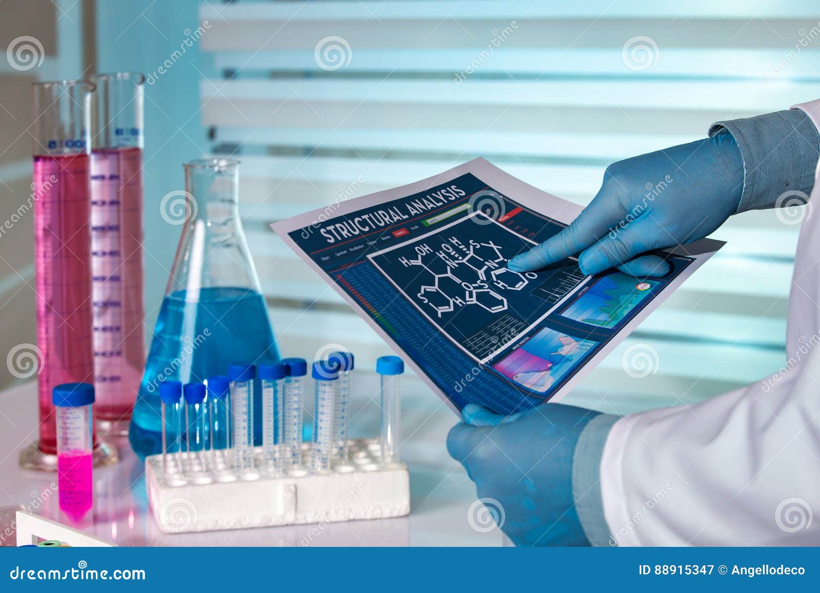 Chemical Engineer Working with Information in Chemistry Laboratory ...
