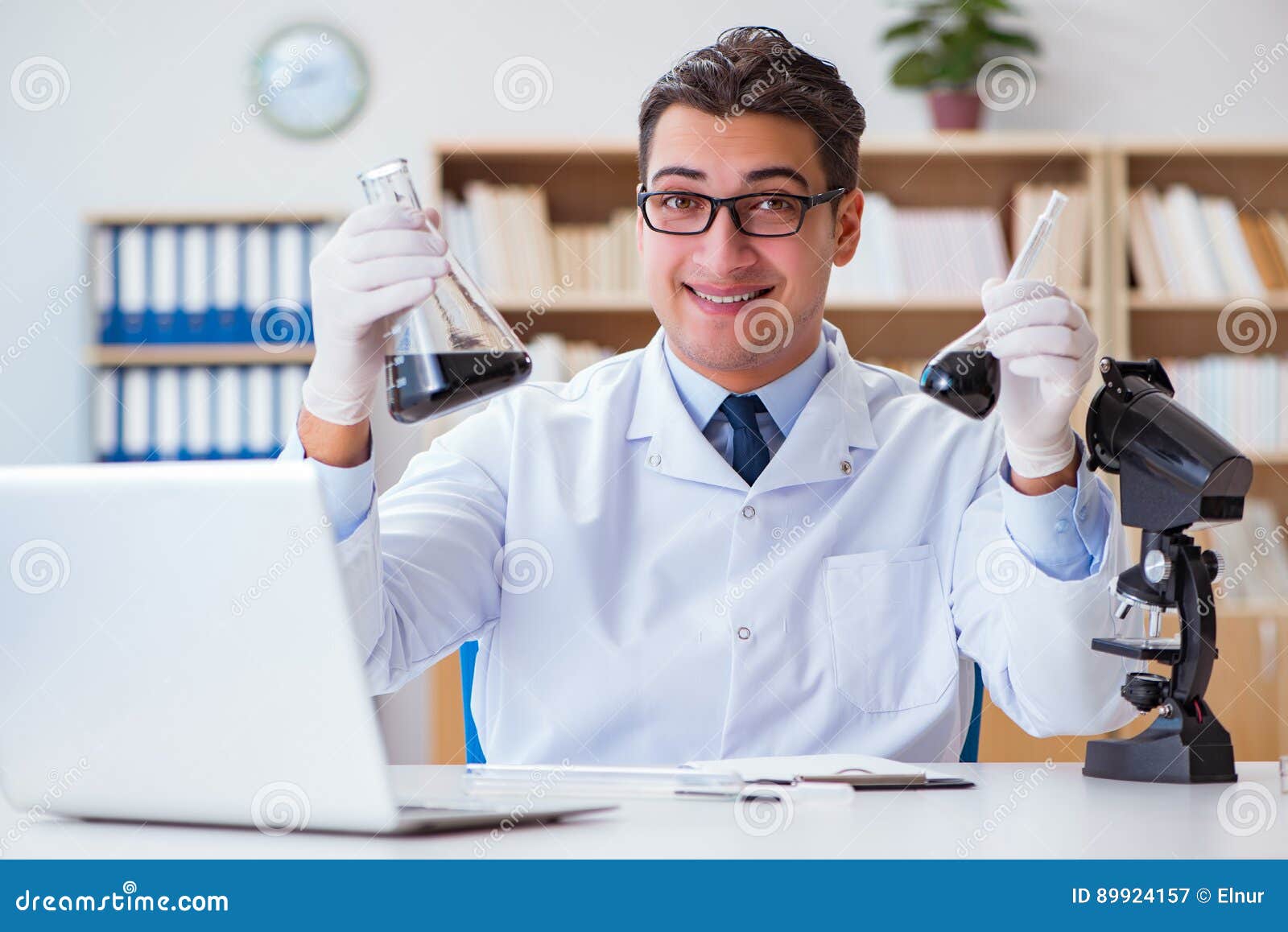 The Chemical Engineer Working on Oil Samples in Lab Stock Image - Image ...