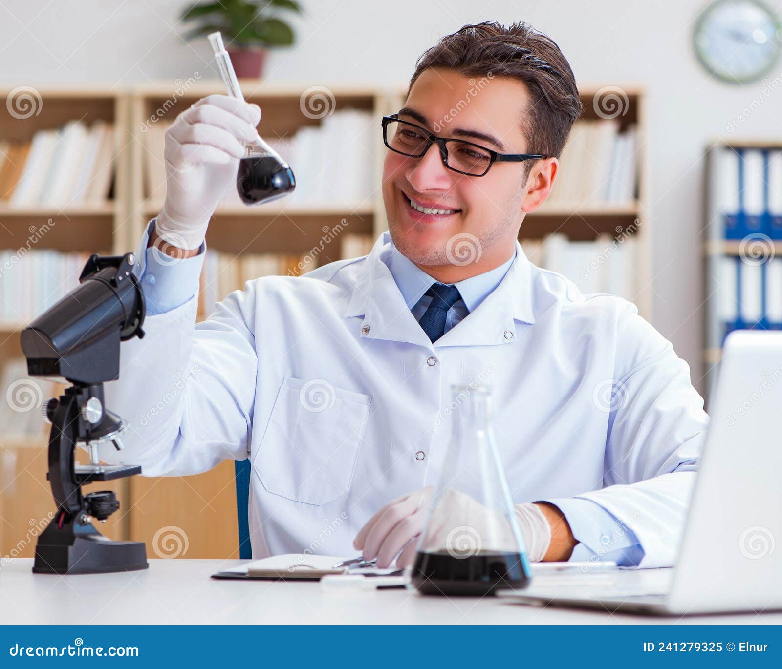 Chemical Engineer Working on Oil Samples in Lab Stock Image - Image of ...