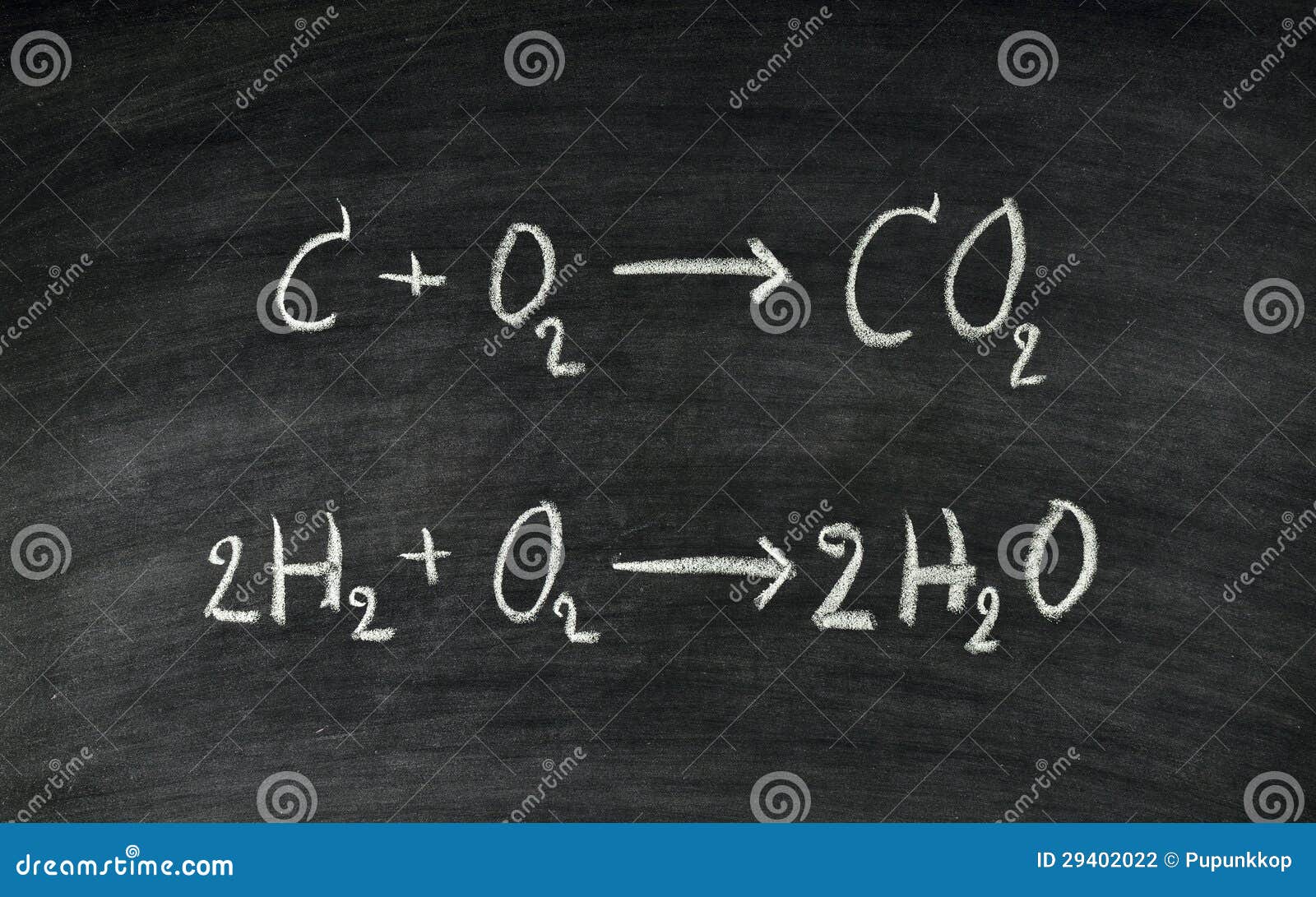 Chemical equation stock photo. Image of hydrogen, lesson - 29402022