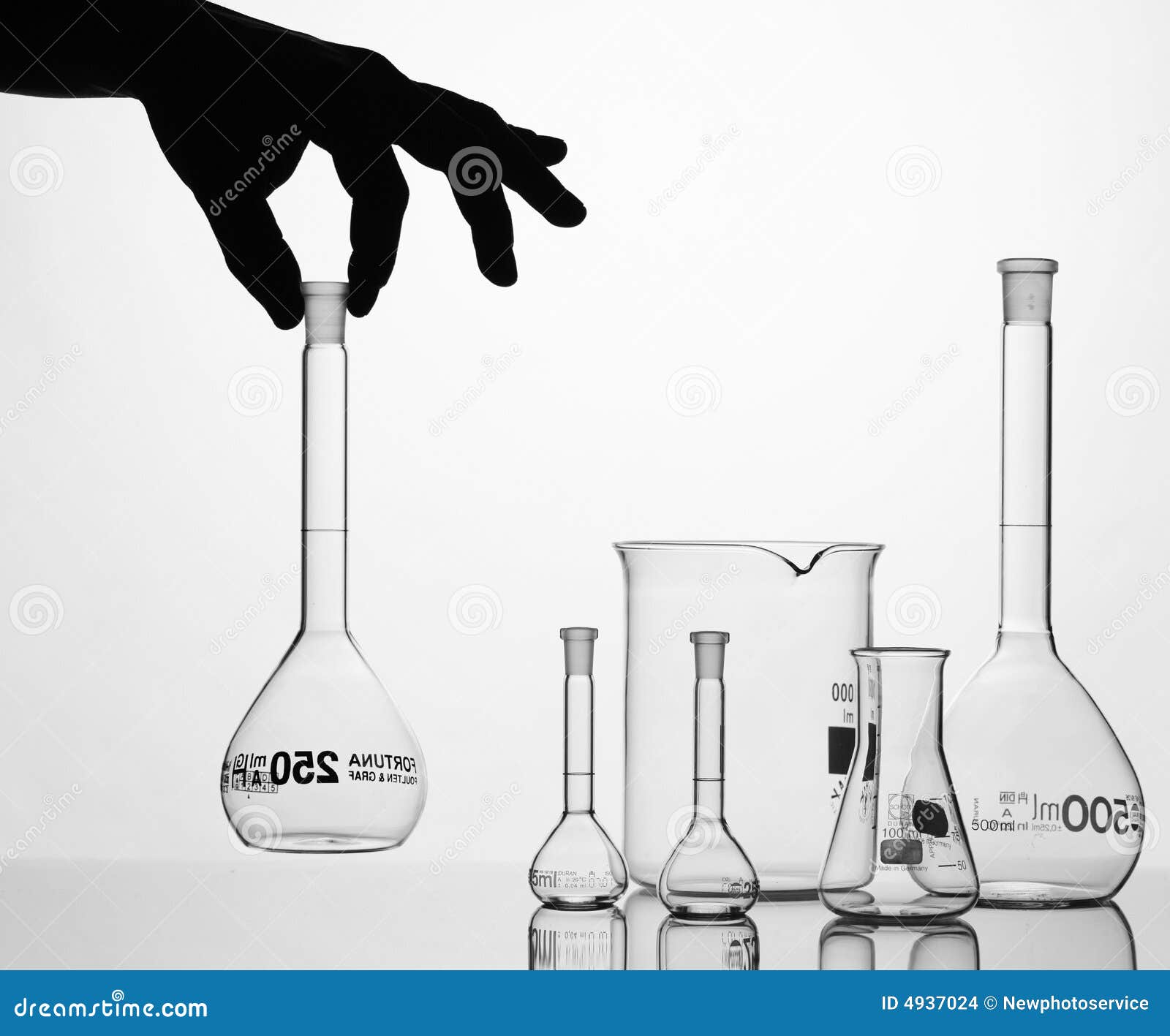 Chemical Equipment Are On The White Background. Automatic Pipettes And ...