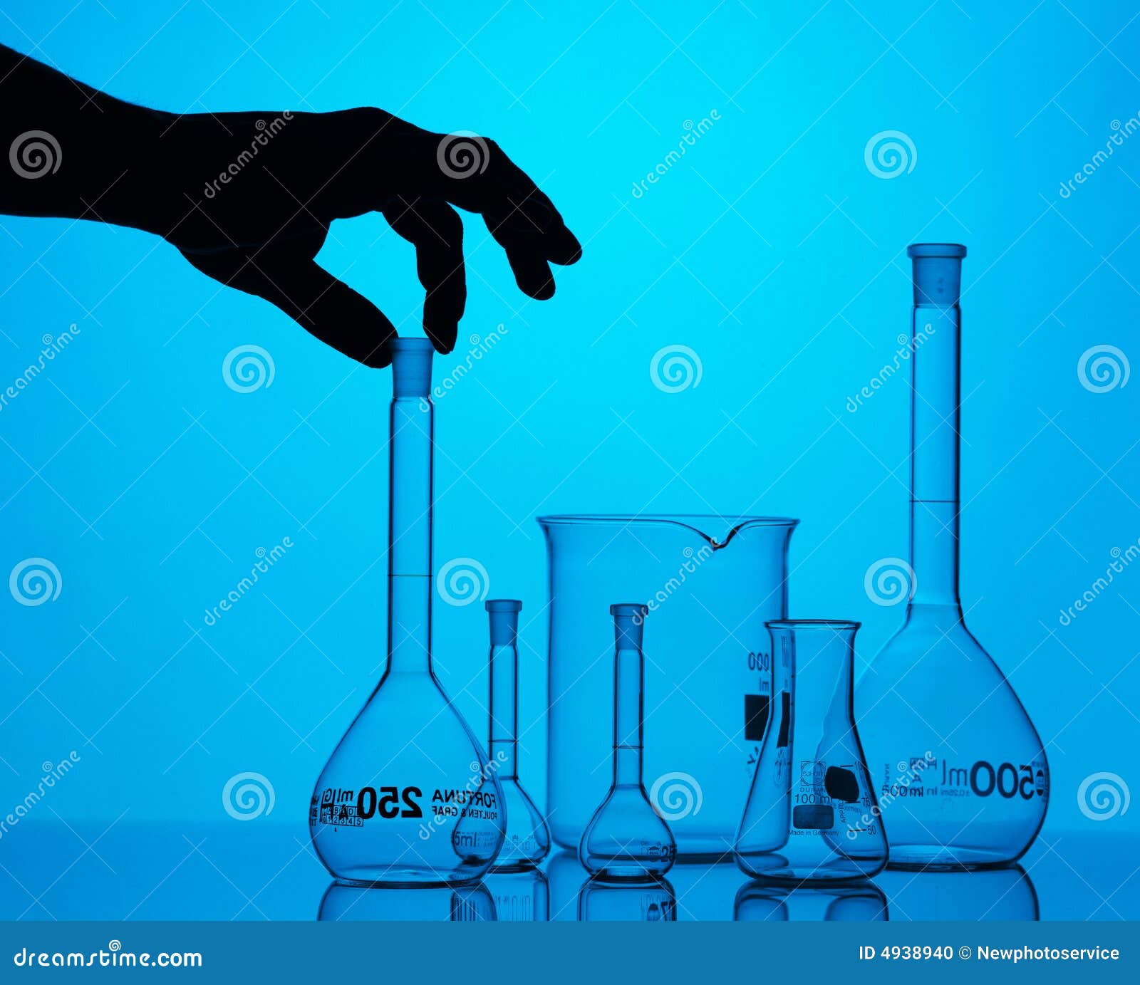 Chemical Equipment Are On The White Background. Automatic Pipettes And ...