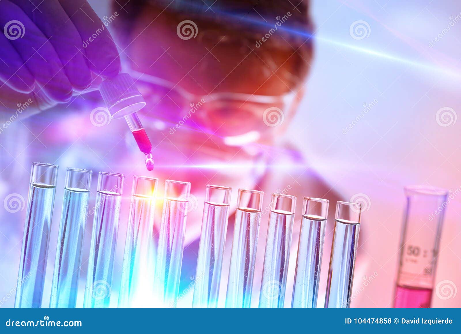 Chemical Analyzing Different Substances in the Laboratory Front Stock ...