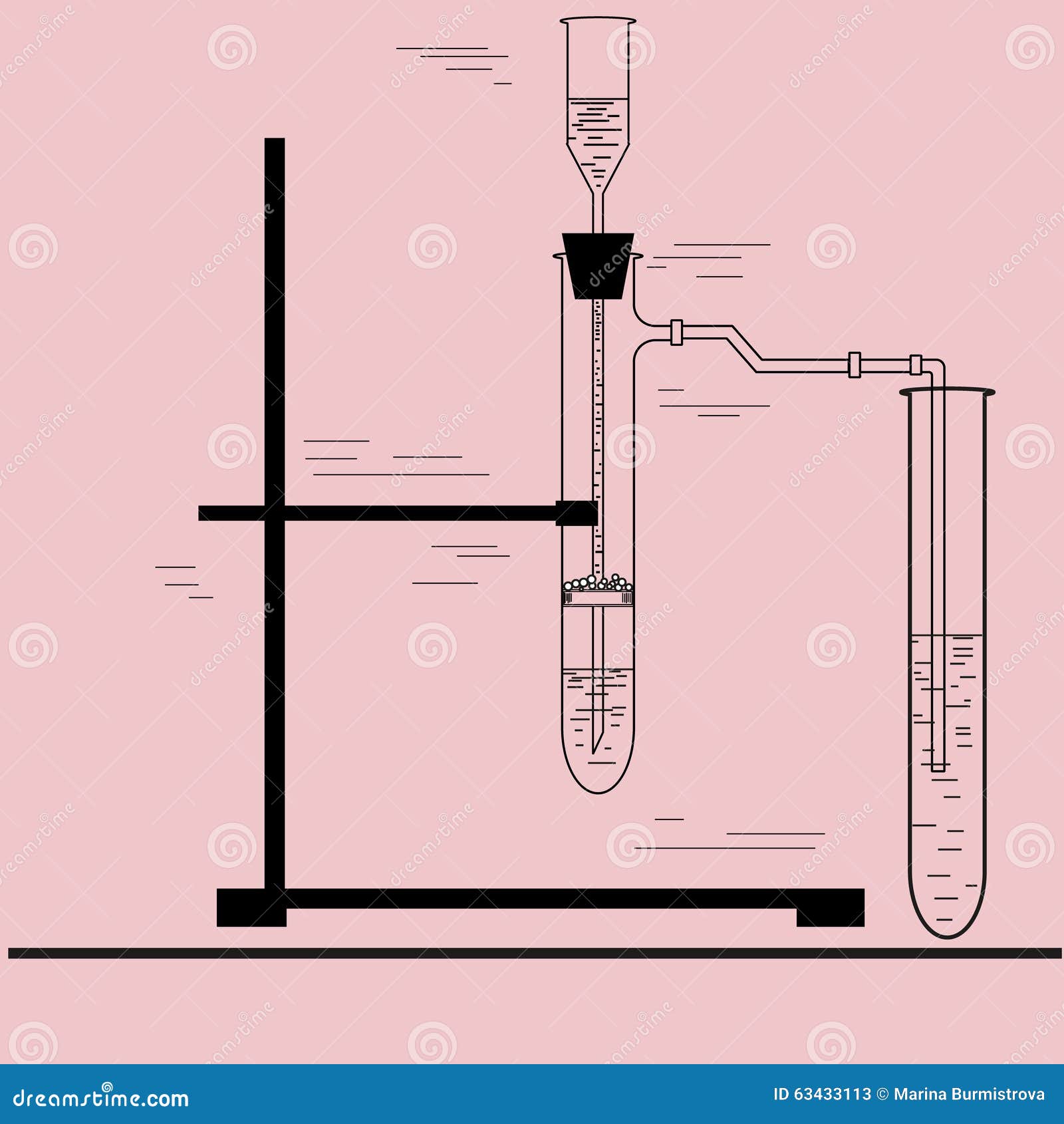 Chemical Experience with Evolution of Gas Stock Vector - Illustration ...