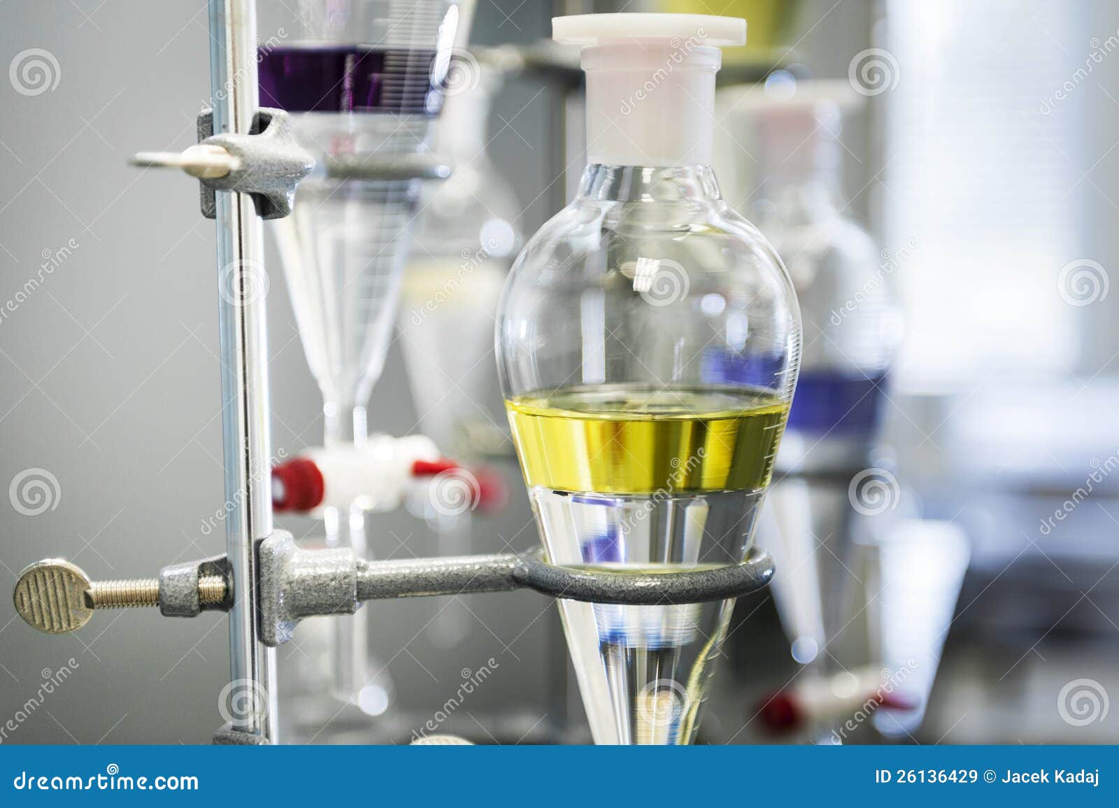 Chemical Experiment Glassware Stock Image - Image of industry, close ...