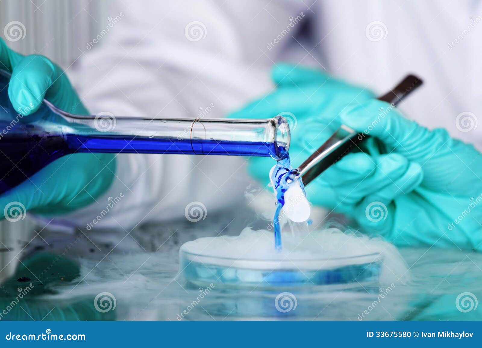 Chemical experiment stock photo. Image of hold, abstract - 33675580