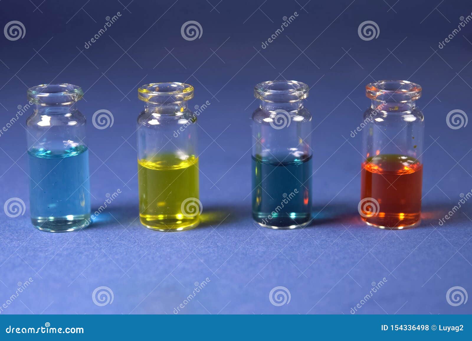 Chemical Experiments, Chromiumbased Solutions. Liquid in the Flask ...