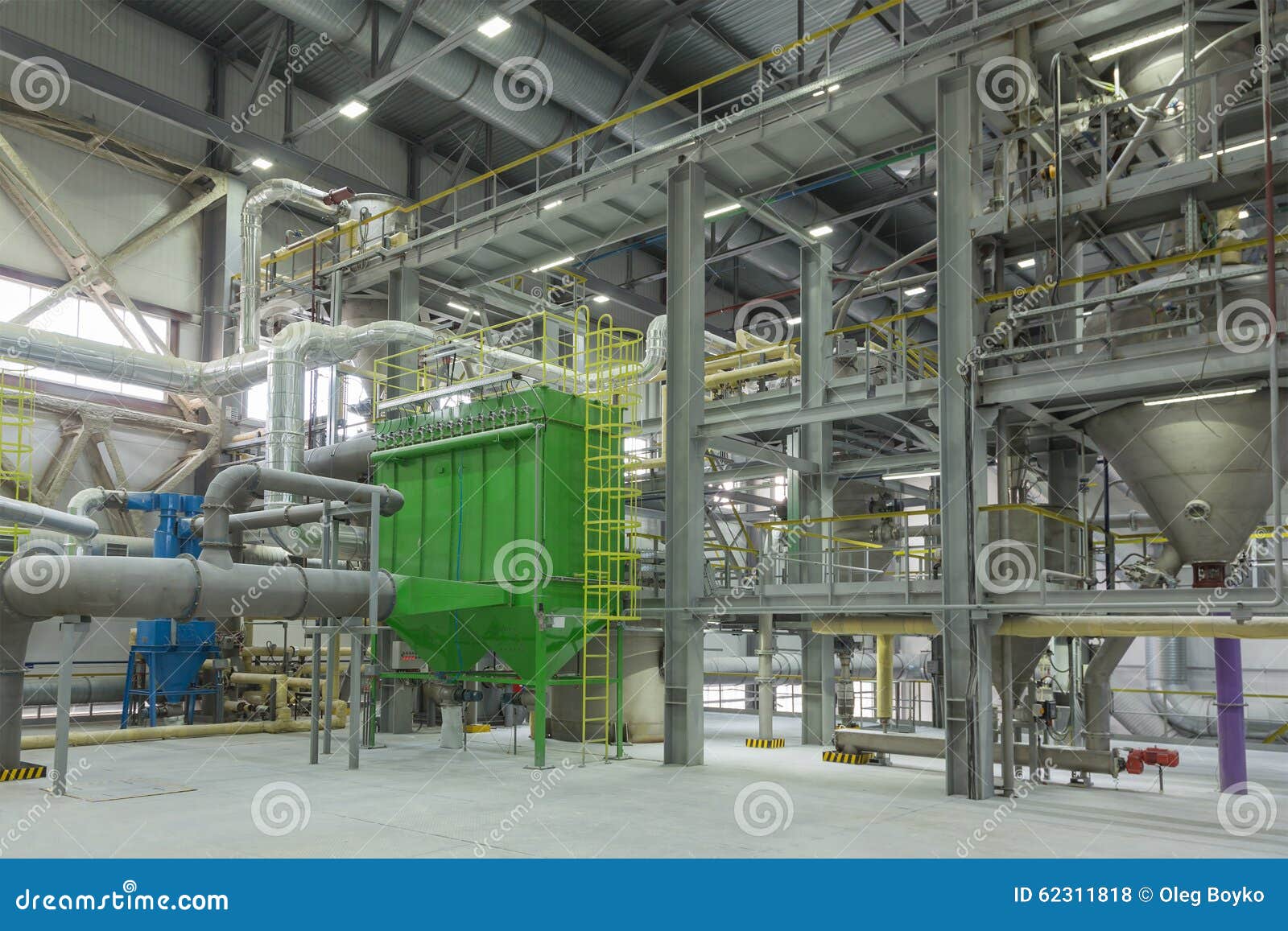 Chemical Factory Producing Synthetic Rubber Stock Photo - Image of heat ...