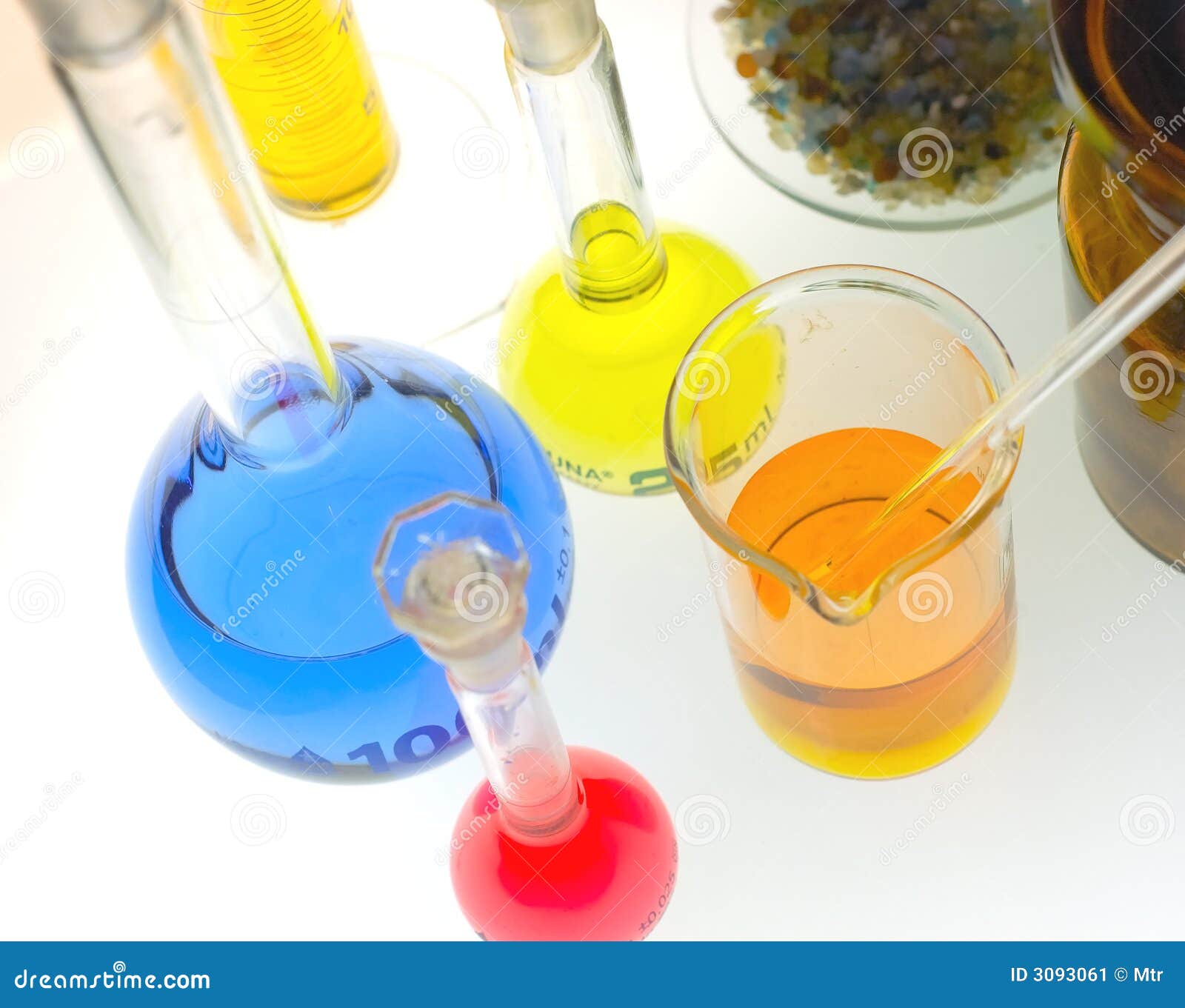Chemical flask collection stock image. Image of chemistry - 3093061