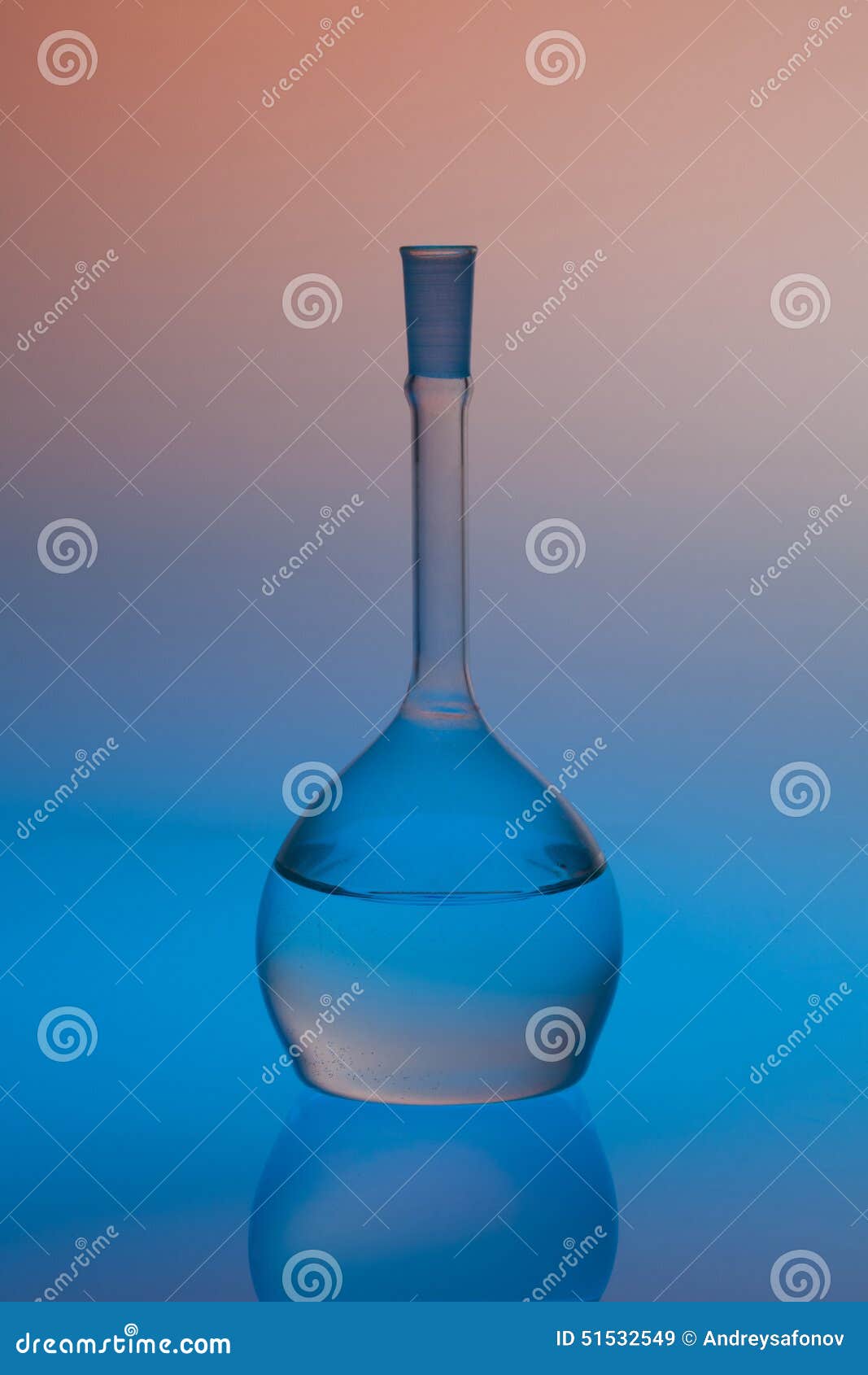 Chemical Flask, on Colorful Background Stock Image - Image of ...