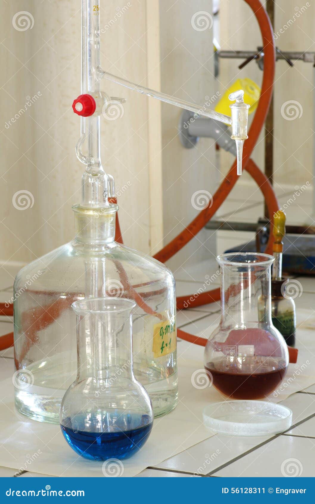 Chemical flask laboratory stock image. Image of industry - 56128311