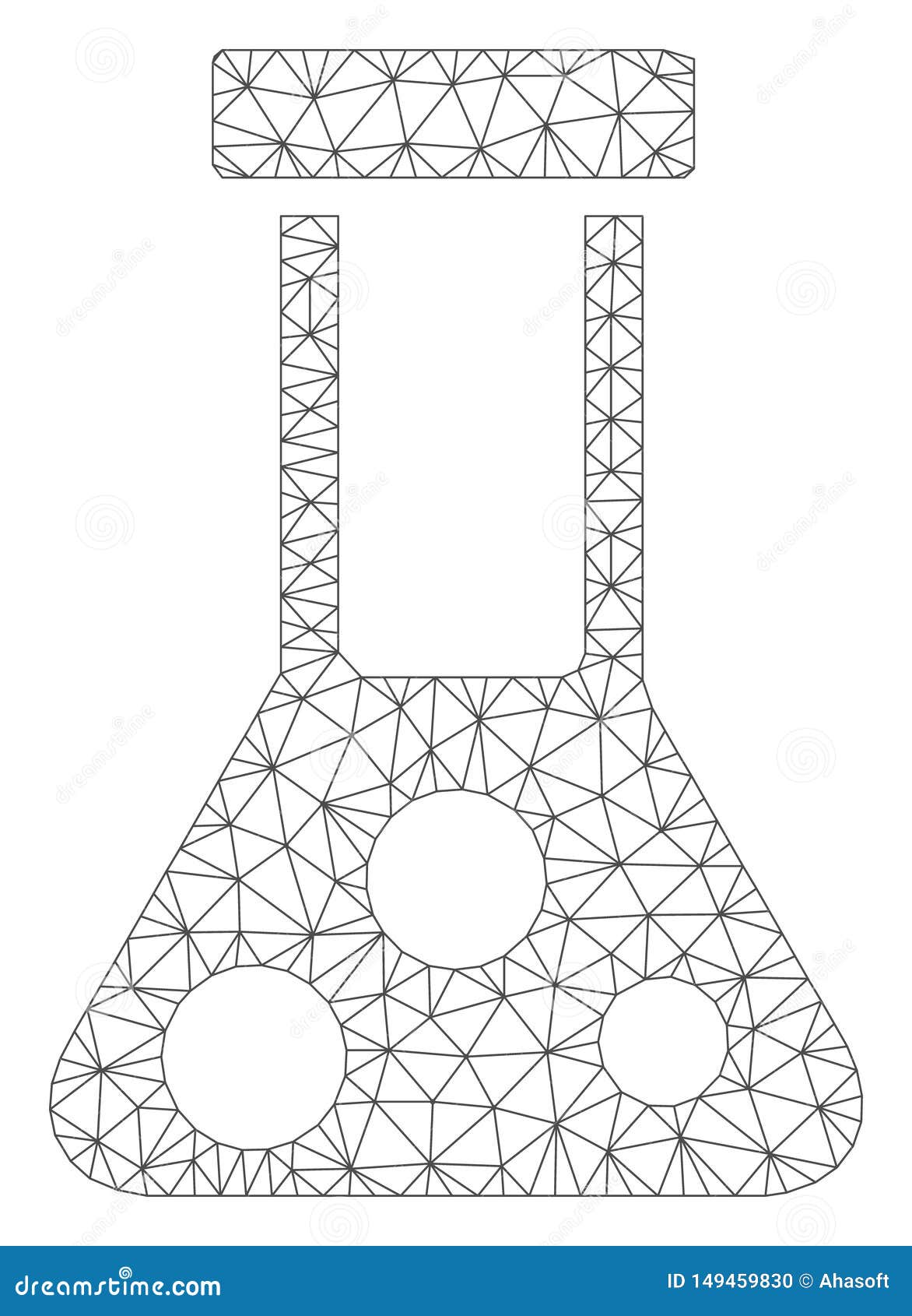Chemical Flask Polygonal Frame Vector Mesh Illustration Stock Vector ...