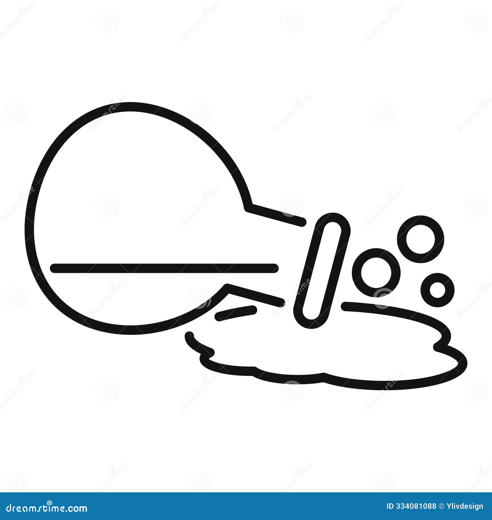 Chemical Flask Pouring Liquid Making a Puddle Icon Stock Vector ...