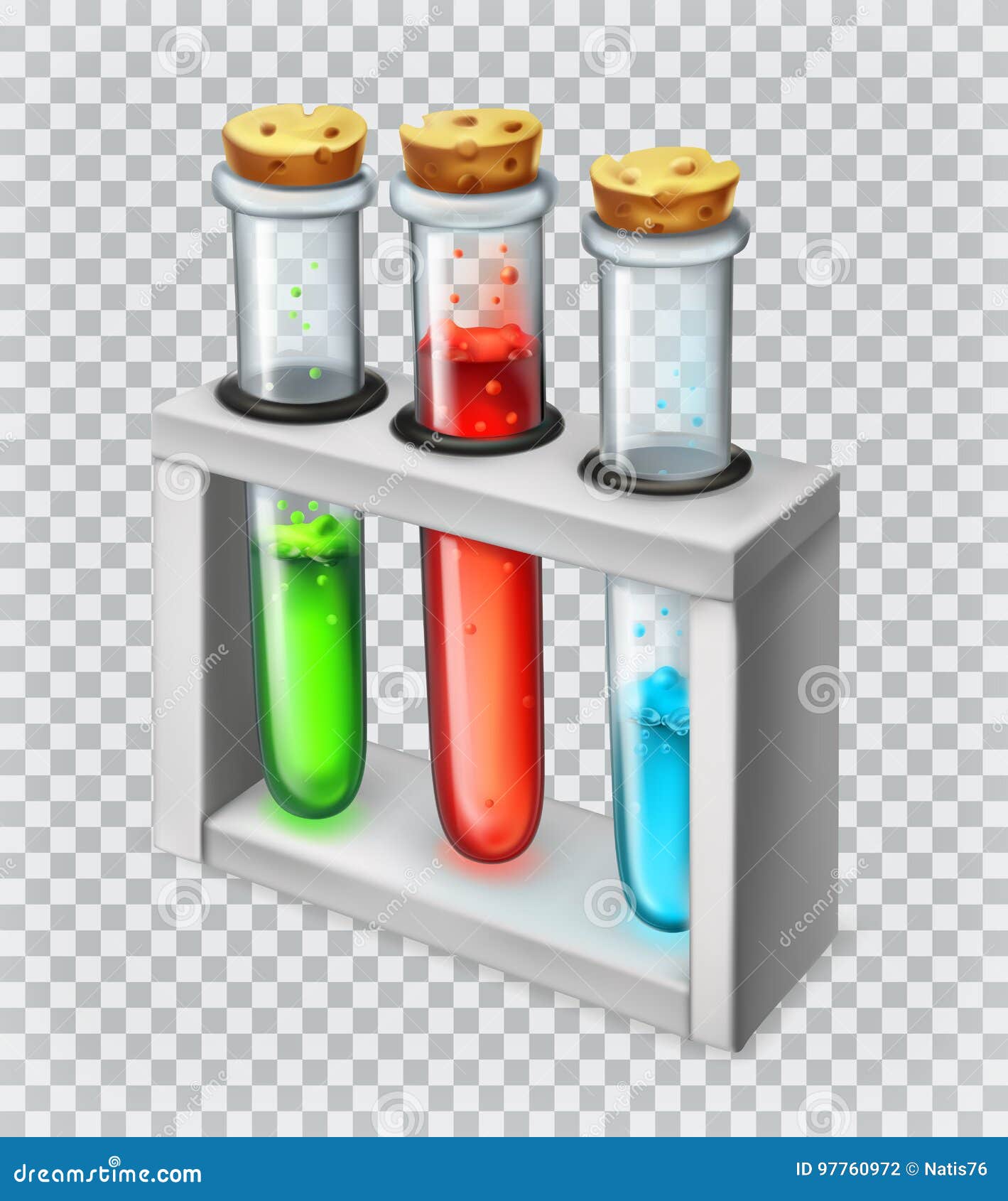 Chemical Flask, Test Tube. Vector Icon Stock Vector - Illustration of ...