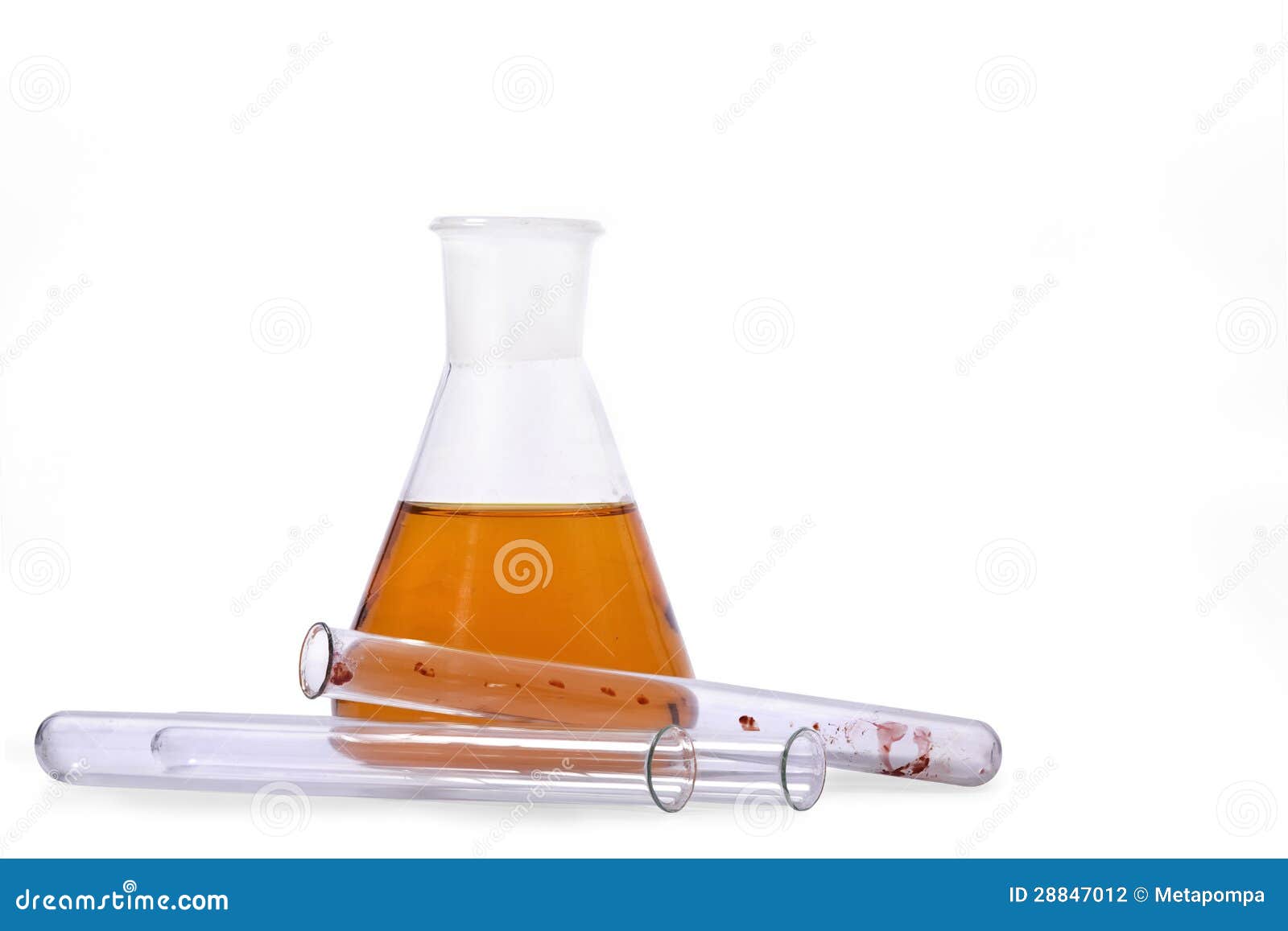 Chemical Flask and Test Tubes Stock Photo - Image of glassware, glasses ...