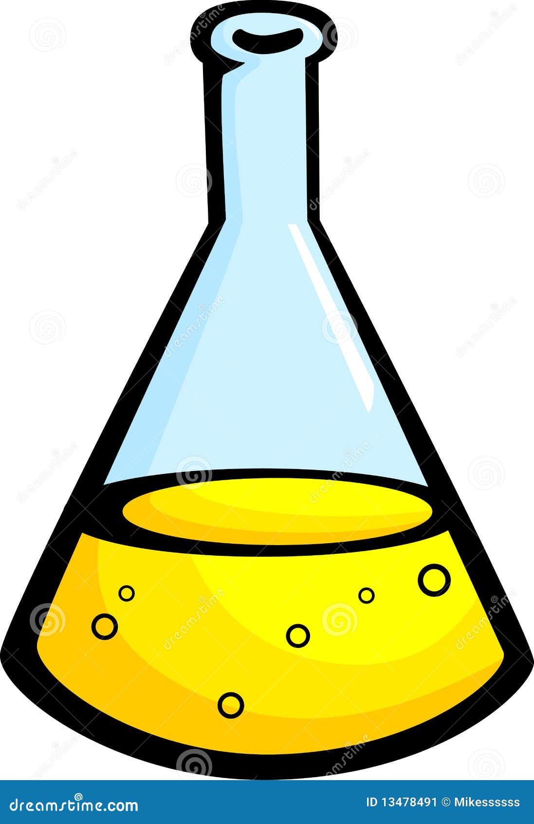 Chemical in Flask Vector Illustration Stock Vector - Illustration of ...