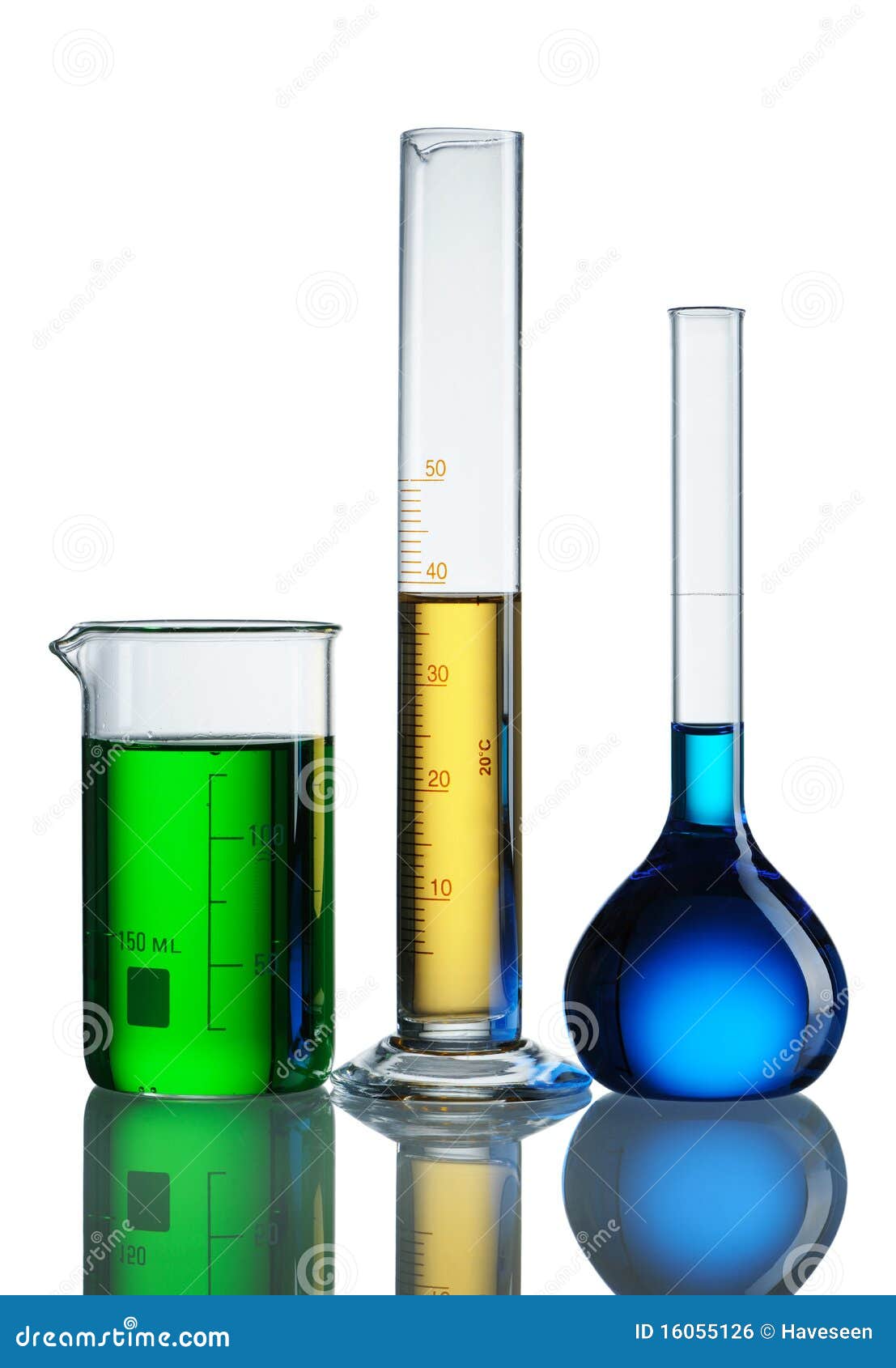 Chemical flasks stock photo. Image of reagent, medicine - 16055126
