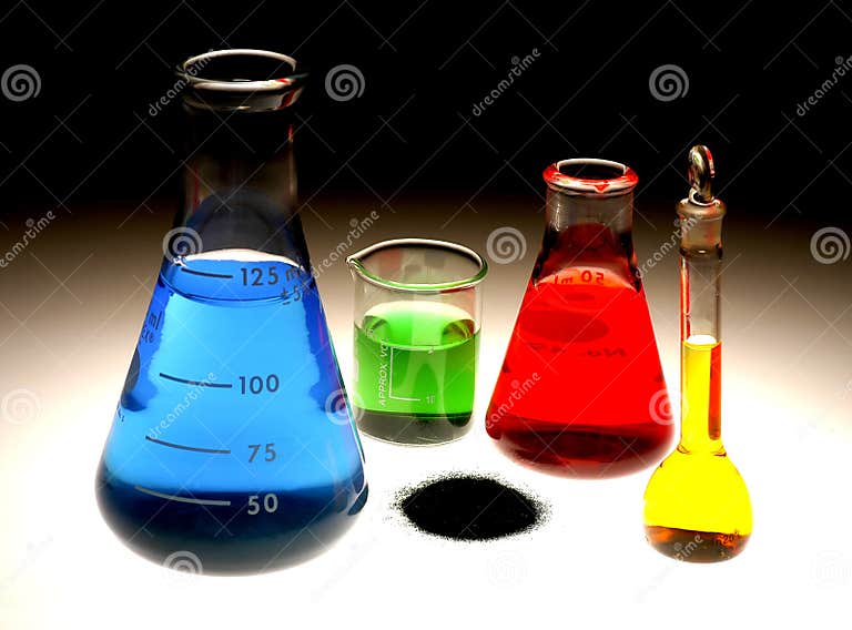 Chemical Flasks stock photo. Image of experiment, chemistry - 233566