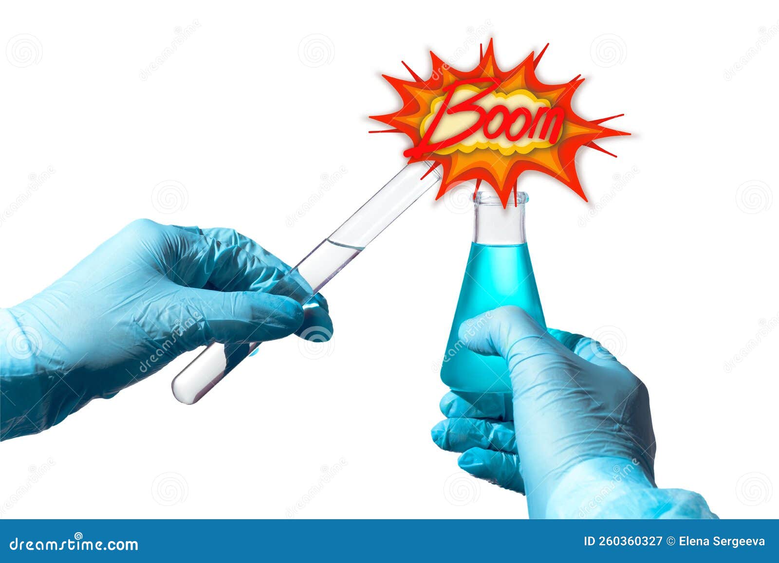 Chemical Flasks and Test Tubes in Hands, Reagents and Chemical ...