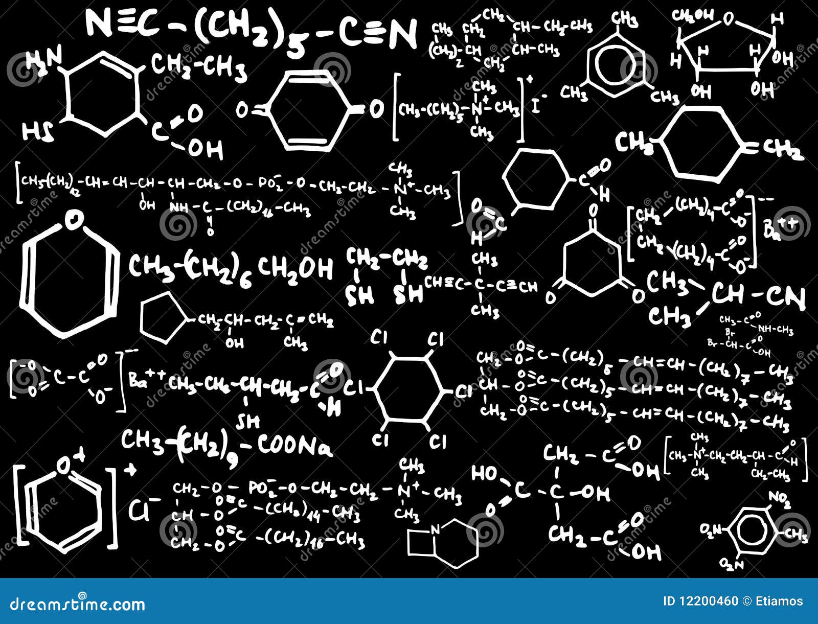 Chemical formula stock vector. Illustration of compound - 12200460