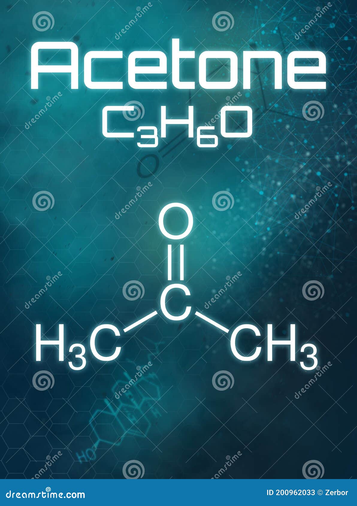 Acetone Molecule Structure