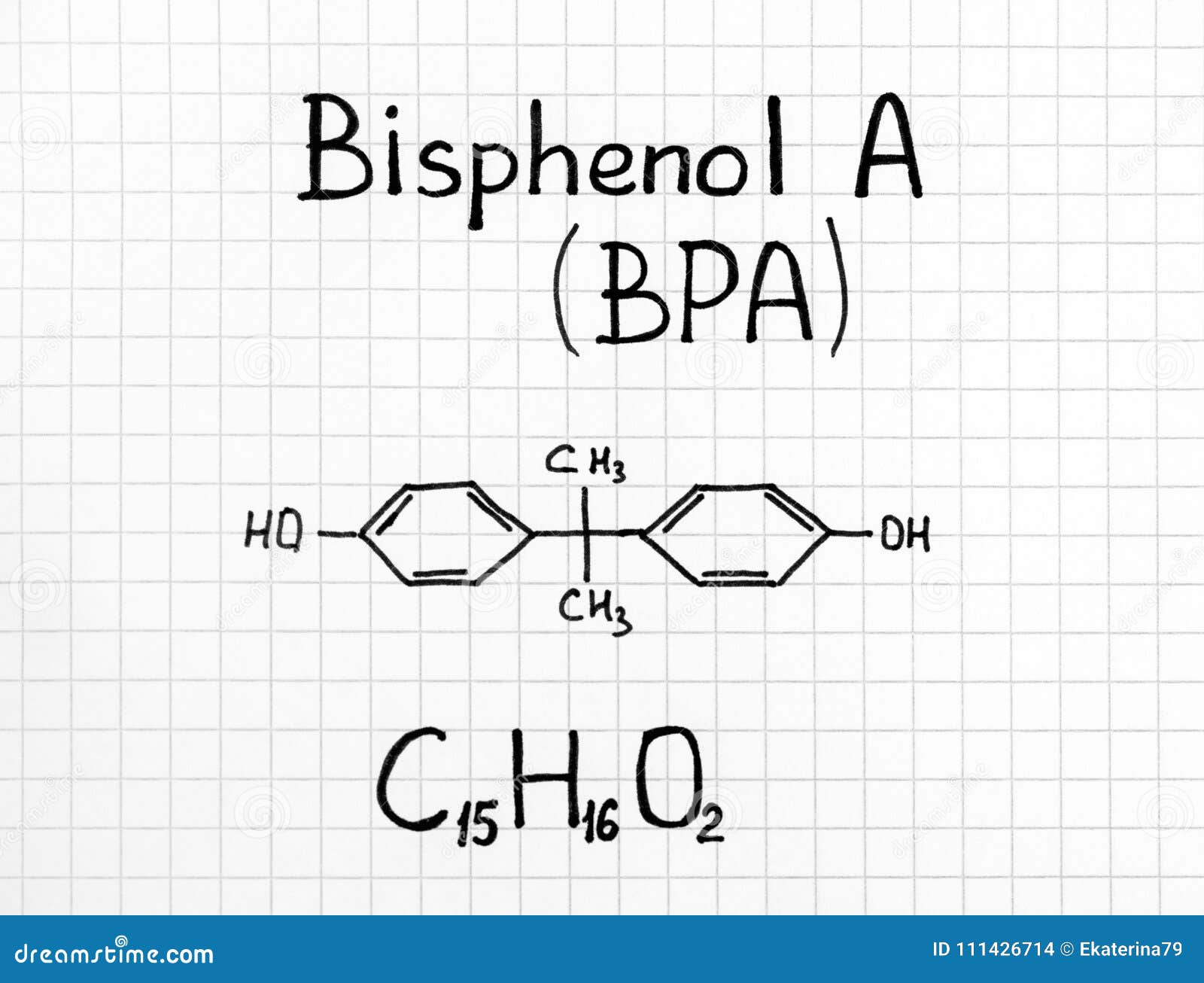 Chemical Formula of Bisphenol a BPA Stock Photo - Image of notebook ... Chemical Formula of Bisphenol a BPA Stock Photo - Image of notebook ...