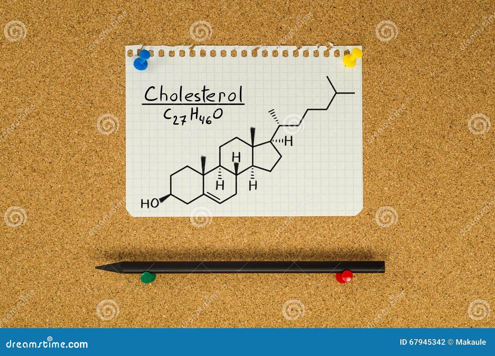 Chemical Formula of Cholesterol Stock Photo - Image of health, office ...