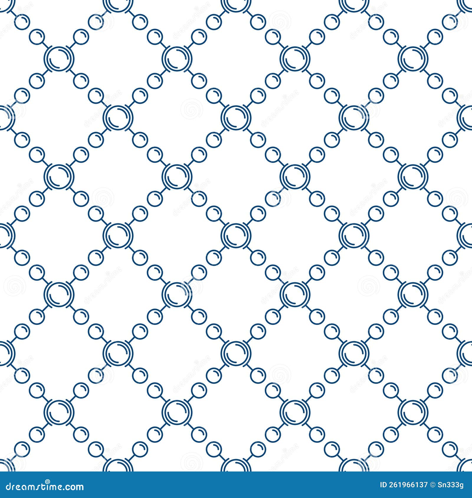 Chemical Formula with Circles Vector Outline Seamless Pattern Stock ...
