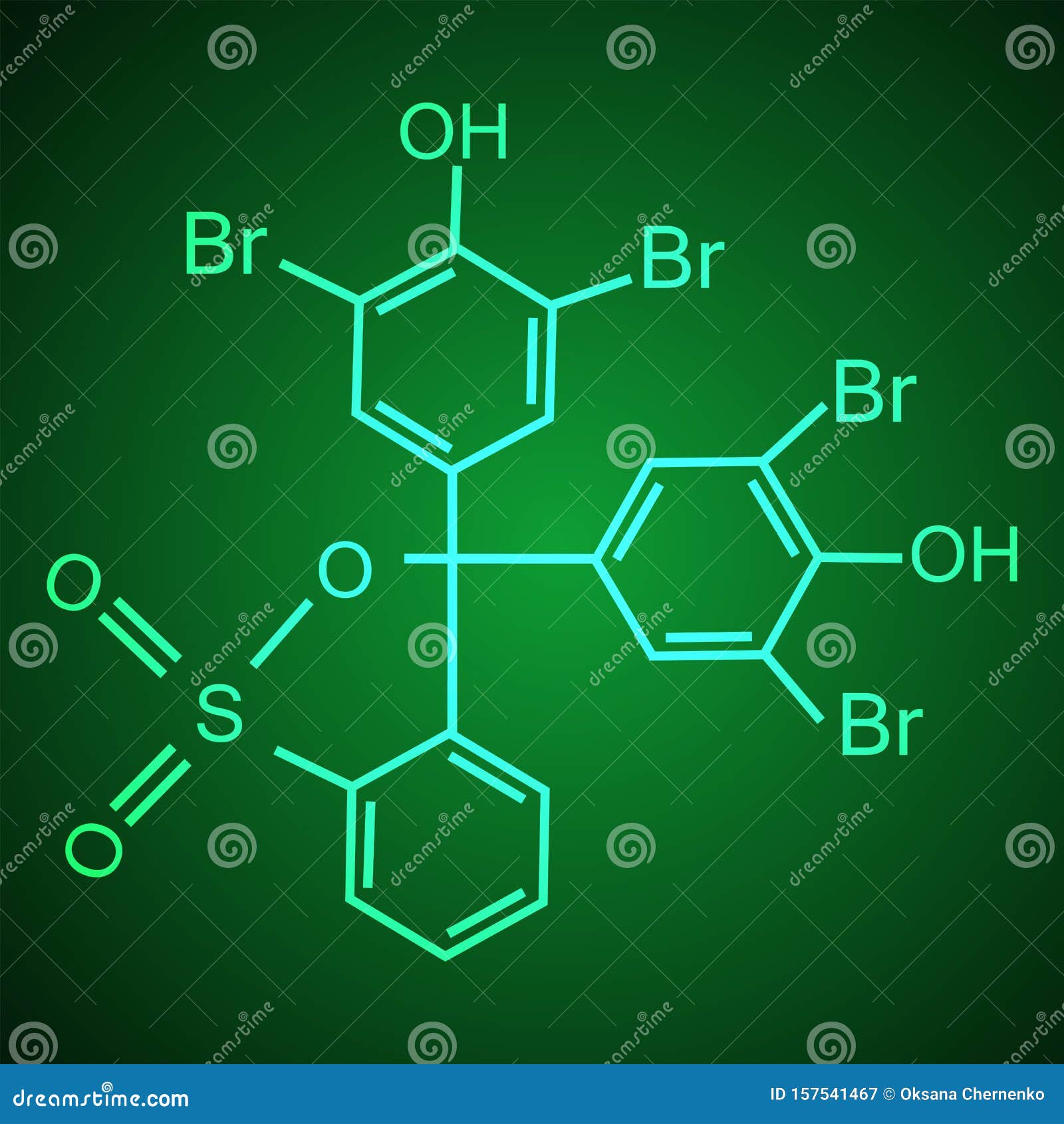 Chemical Formula Consisting of Benzene Rings. Vector Illustration Stock ...