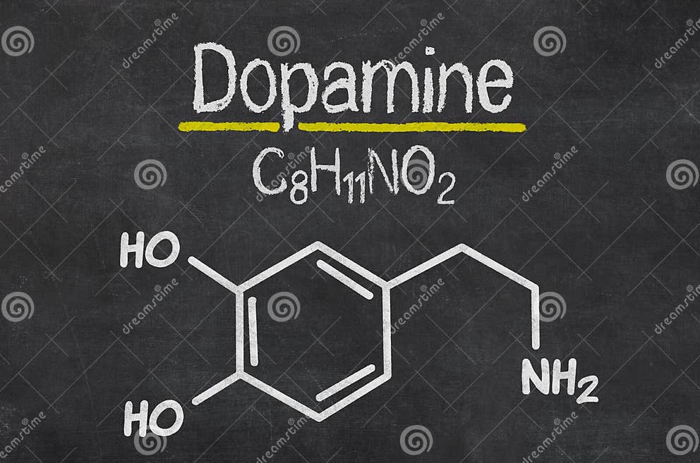 Chemical Formula of Dopamine Stock Illustration - Illustration of draw ...