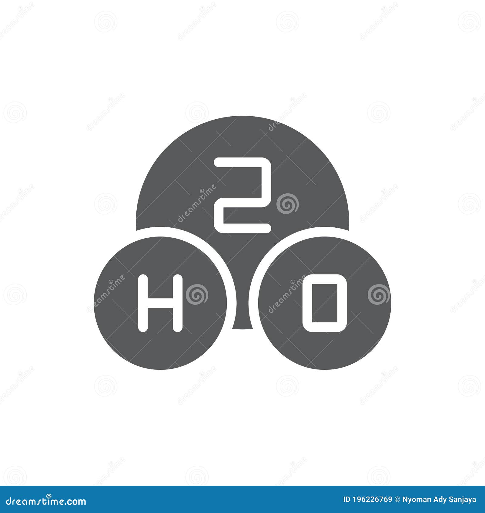 Chemical Formula H2O Vector Icon Symbol Isolated on White Background ...