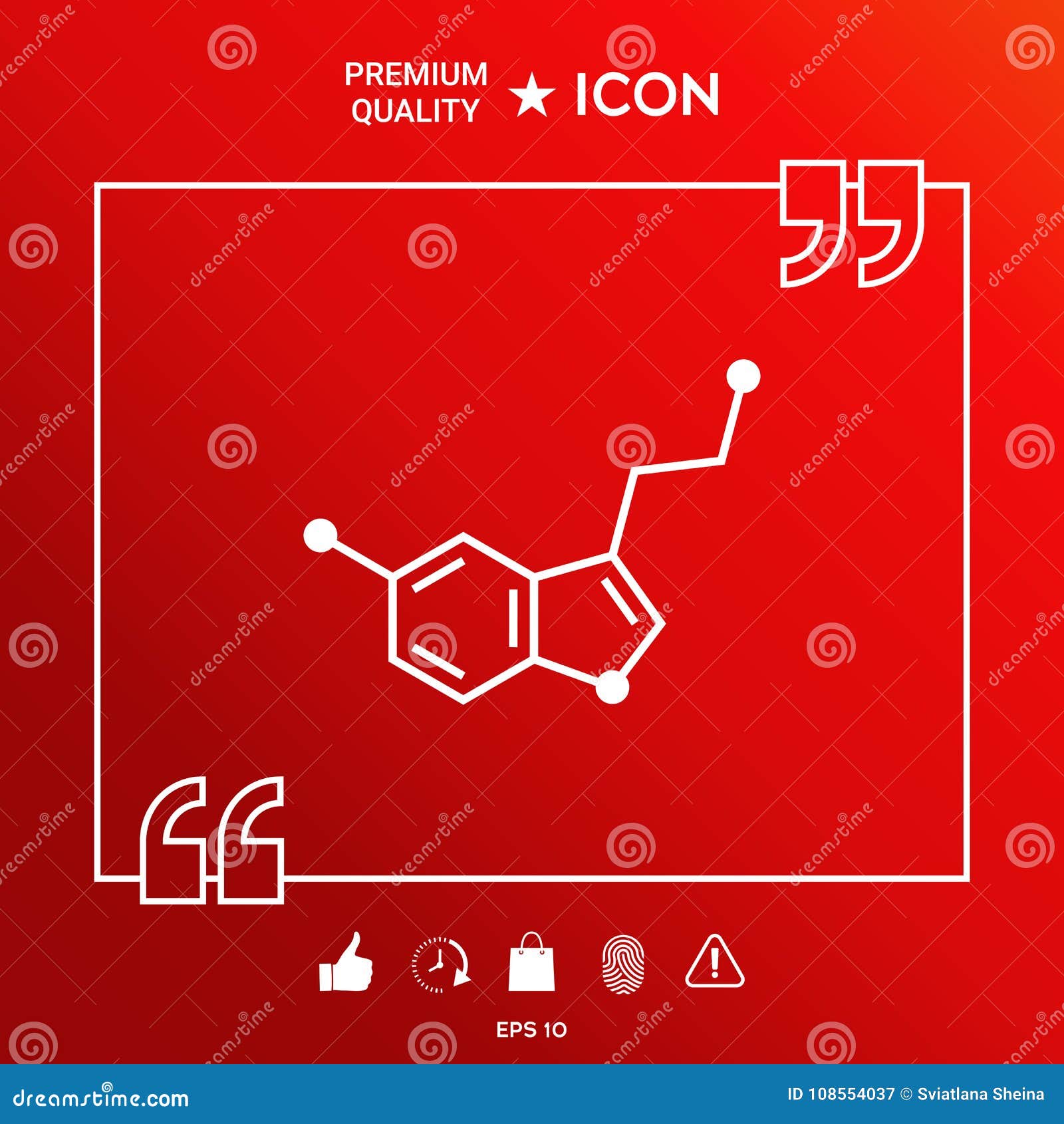 Chemical Formula Icon. Serotonin Stock Vector - Illustration of ...