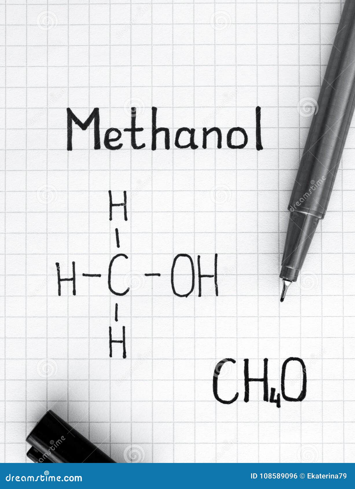 Methanol Molecule 3d, Molecular Structure, Ball And Stick Model ...