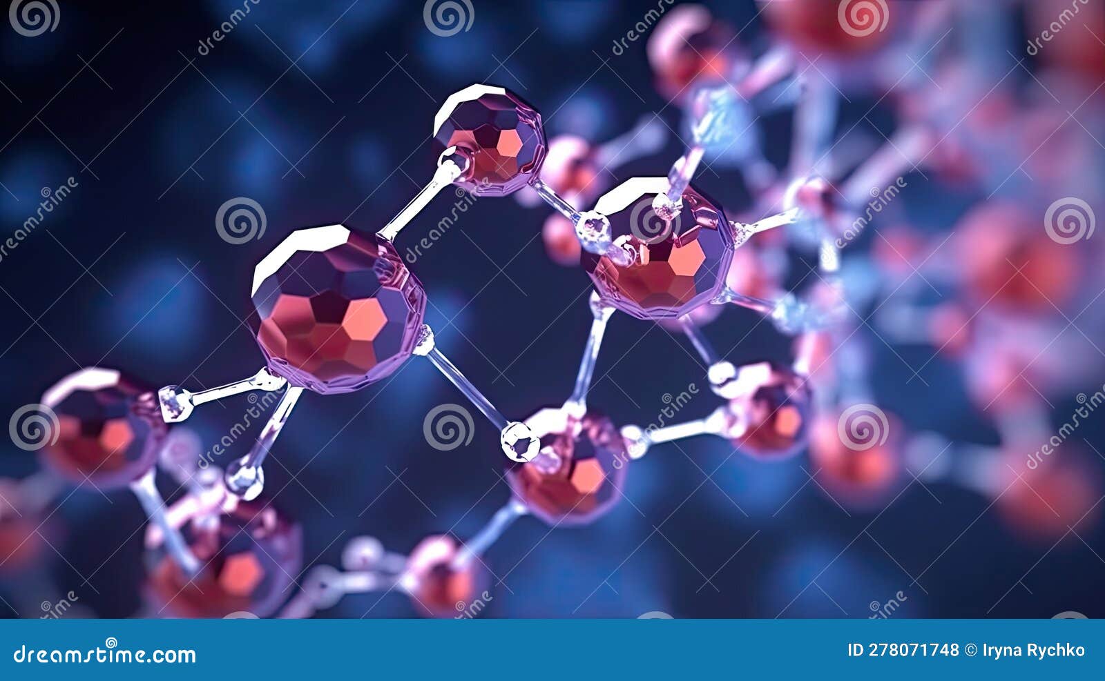 Chemical Formula Molecules On Blue Background , AI Generated Stock ...