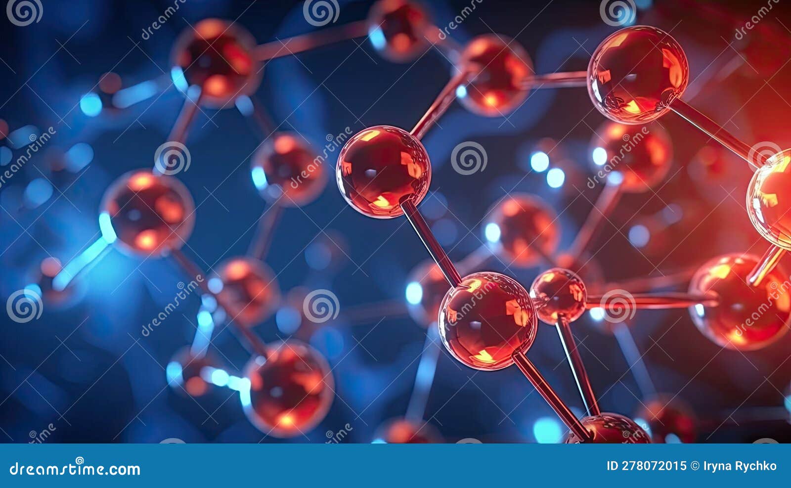 Chemical Formula Molecules on Blue Background , AI Generated Stock ...