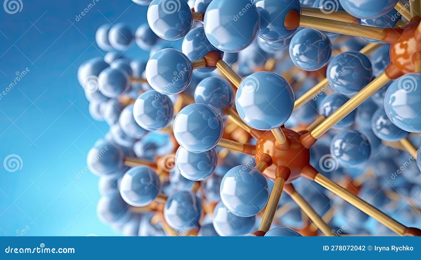 Chemical Formula Molecules on Blue Background , AI Generated Stock ...