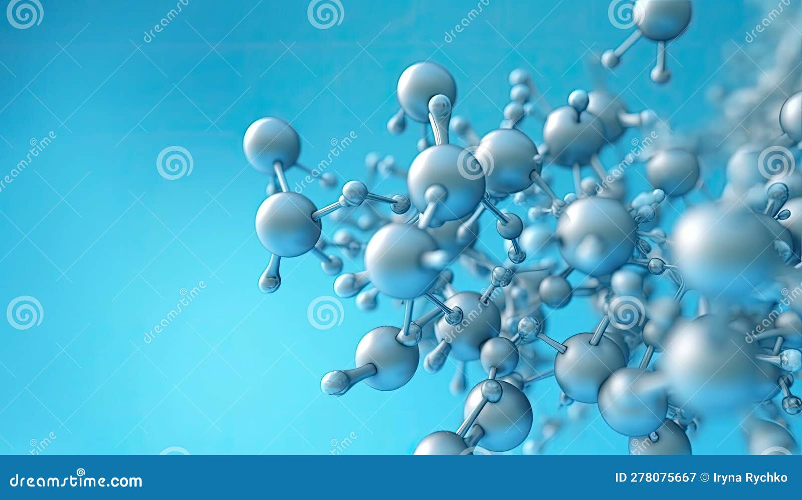 Chemical Formula Molecules on Blue Background , AI Generated Stock ...