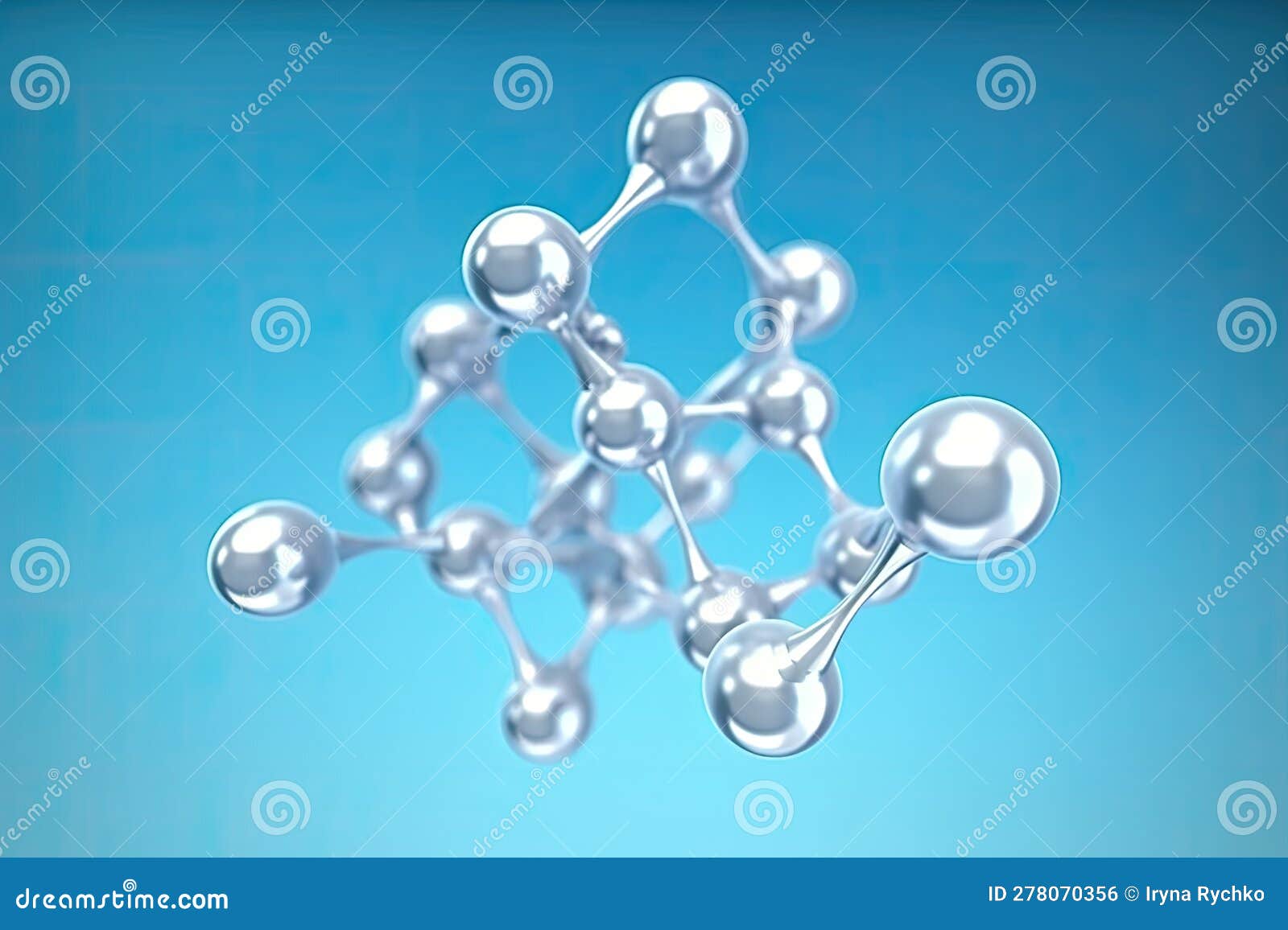 Chemical Formula Molecules On Blue Background , AI Generated Stock ...