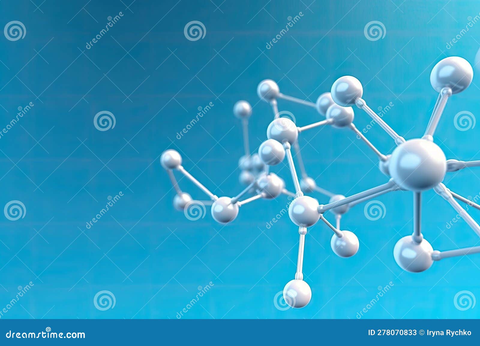 Chemical Formula Molecules on Blue Background , AI Generated Stock ...
