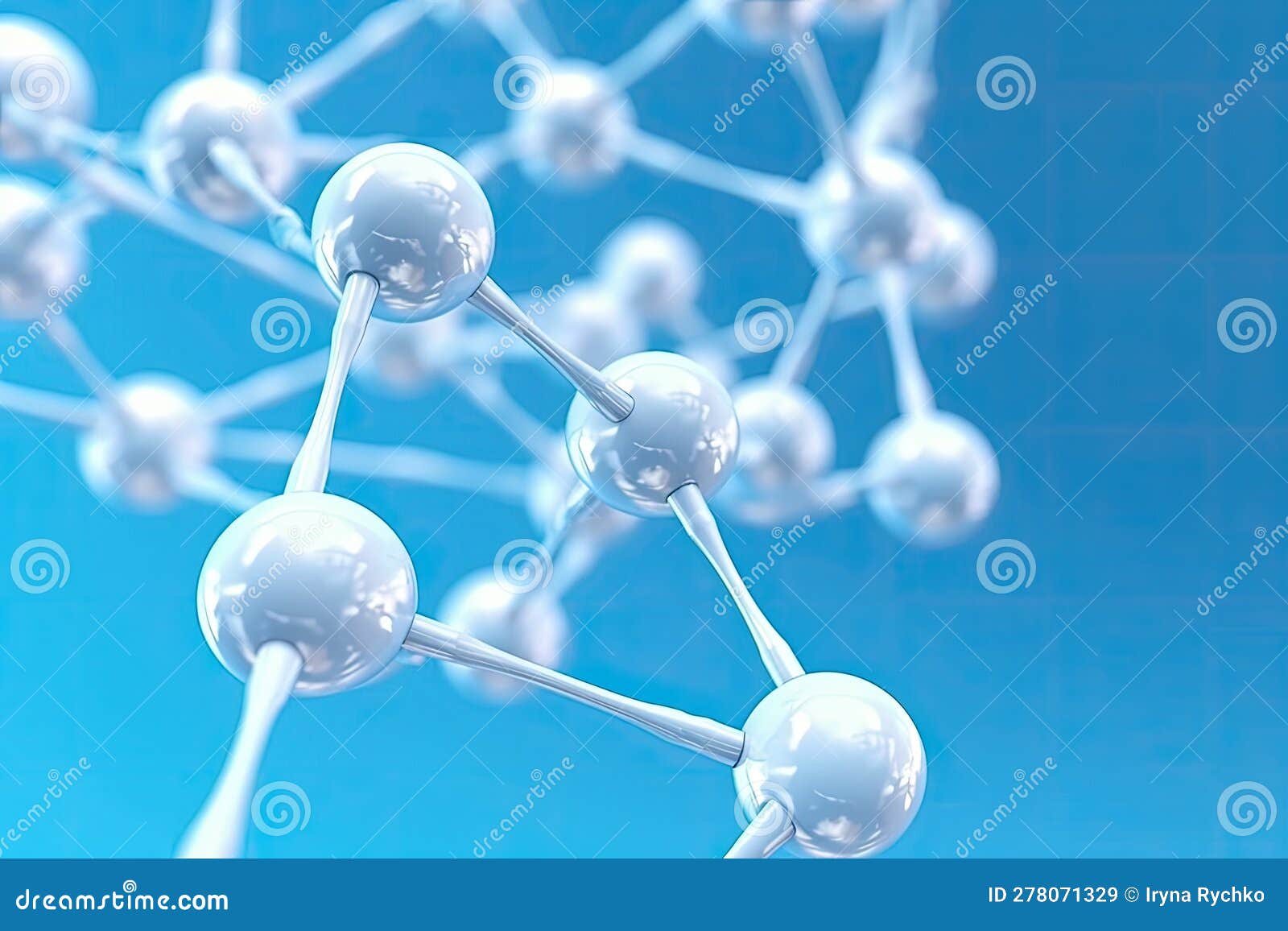 Chemical Formula Molecules on Blue Background , AI Generated Stock ...