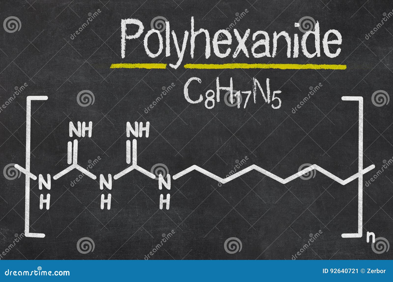 Chemical Formula of Polyhexanide Stock Illustration - Illustration of ...
