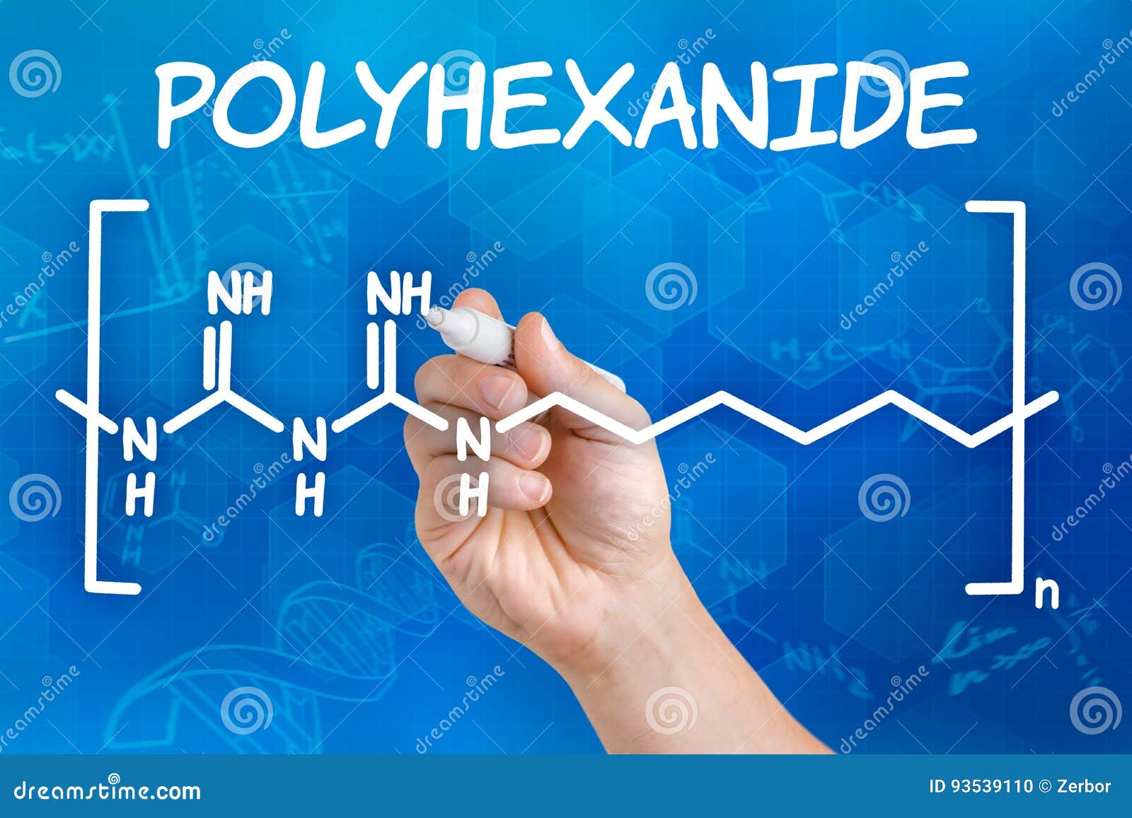 Chemical Formula of Polyhexanide Stock Illustration - Illustration of ...