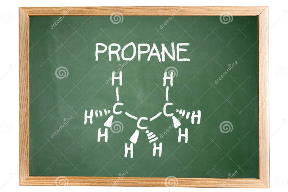 Chemical Formula of Propane Stock Image - Image of board, chemistry ...