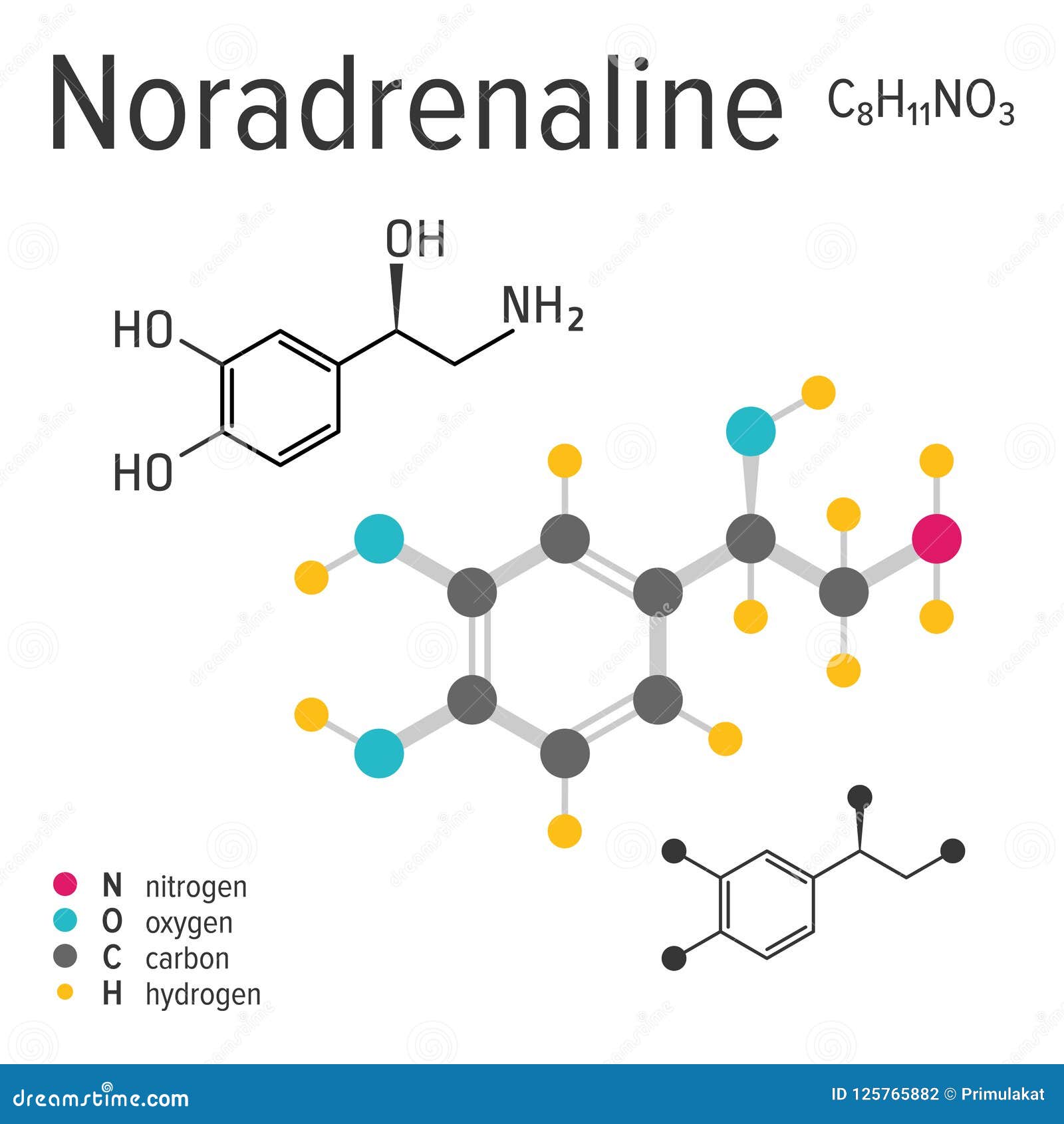 Noradrenaline Structure