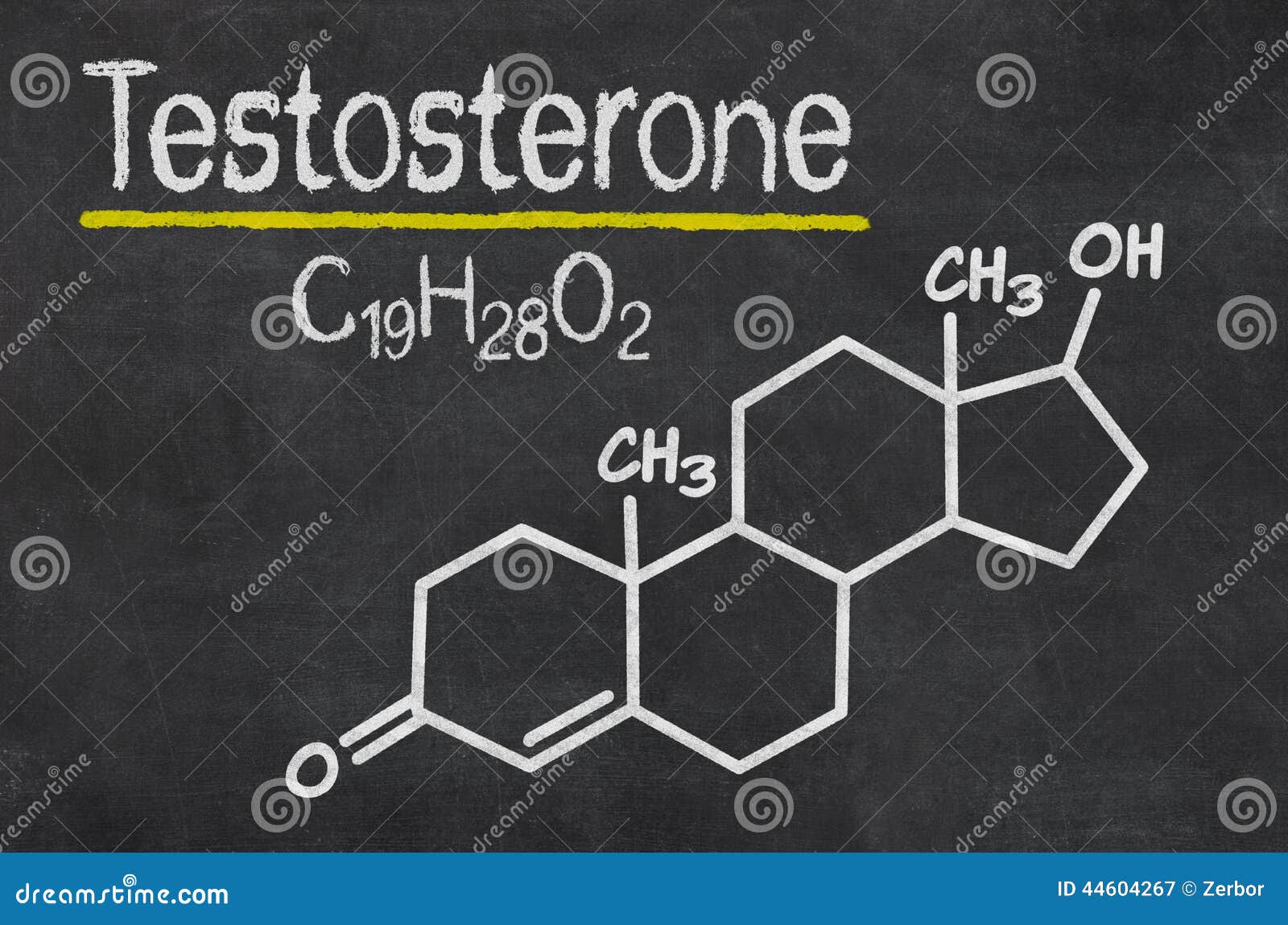 Chemical Formula Of Testosterone Stock Illustration - Image: 44604267